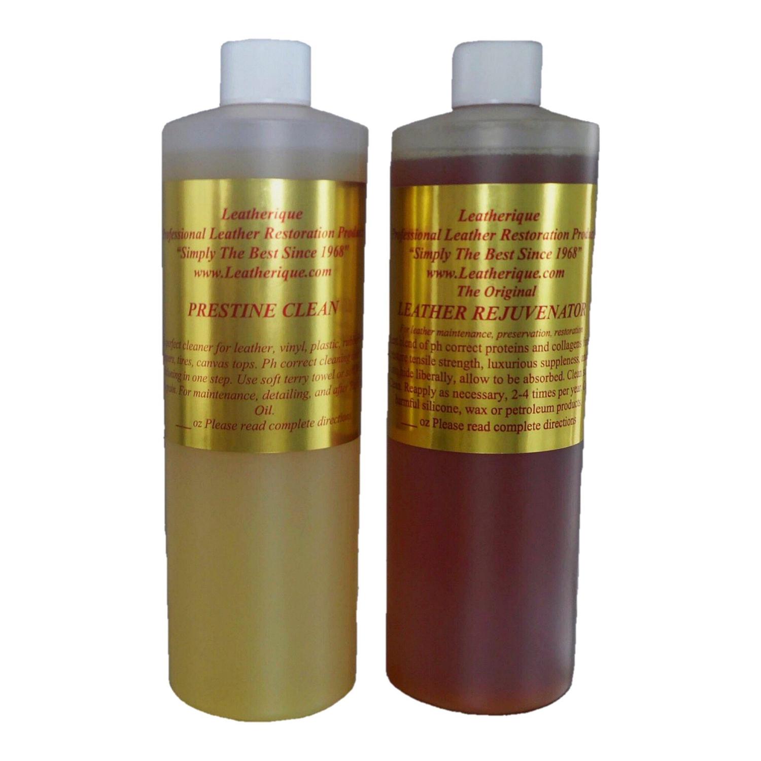 Leatherique 16 oz. Leather Rejuvenator and Prestine Clean Basic Pair ...