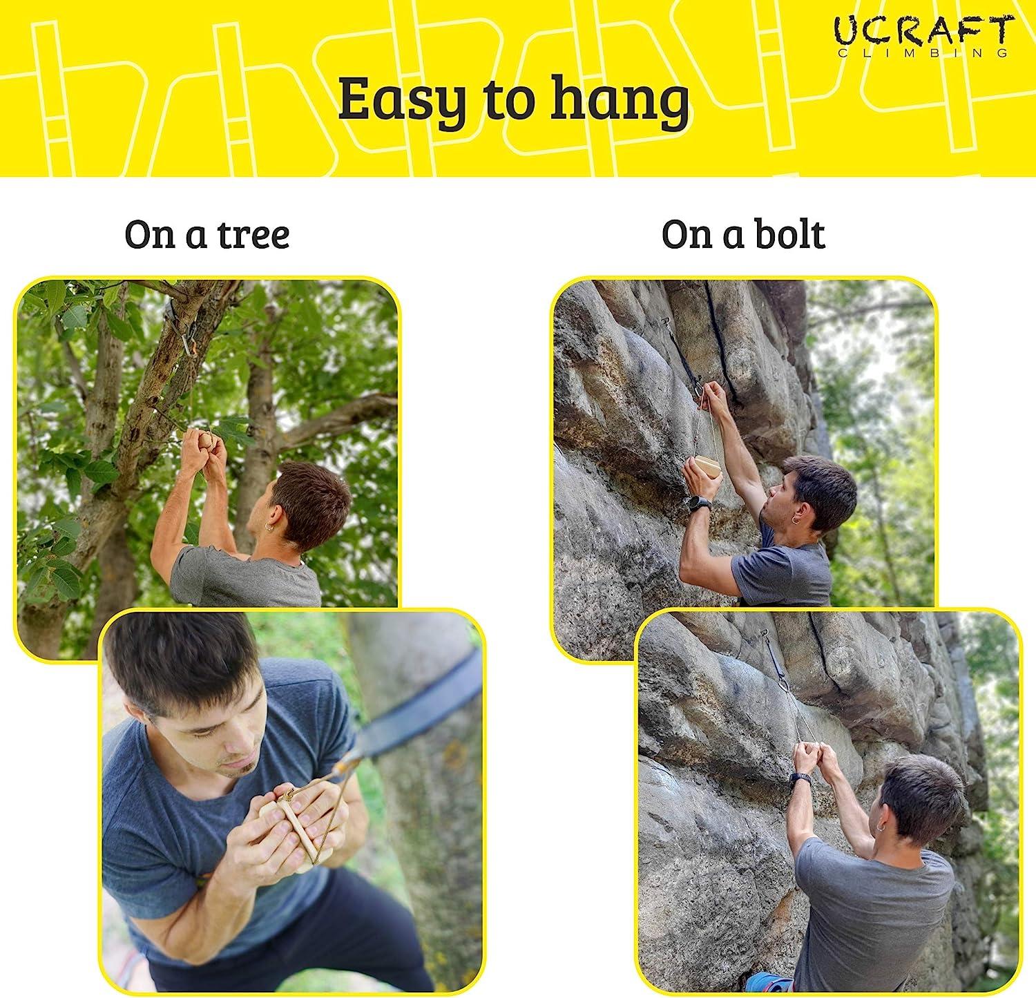 Ucraft Pocket-Sized Climbing Fingerboard | Double-Sided Wooden Grip ...