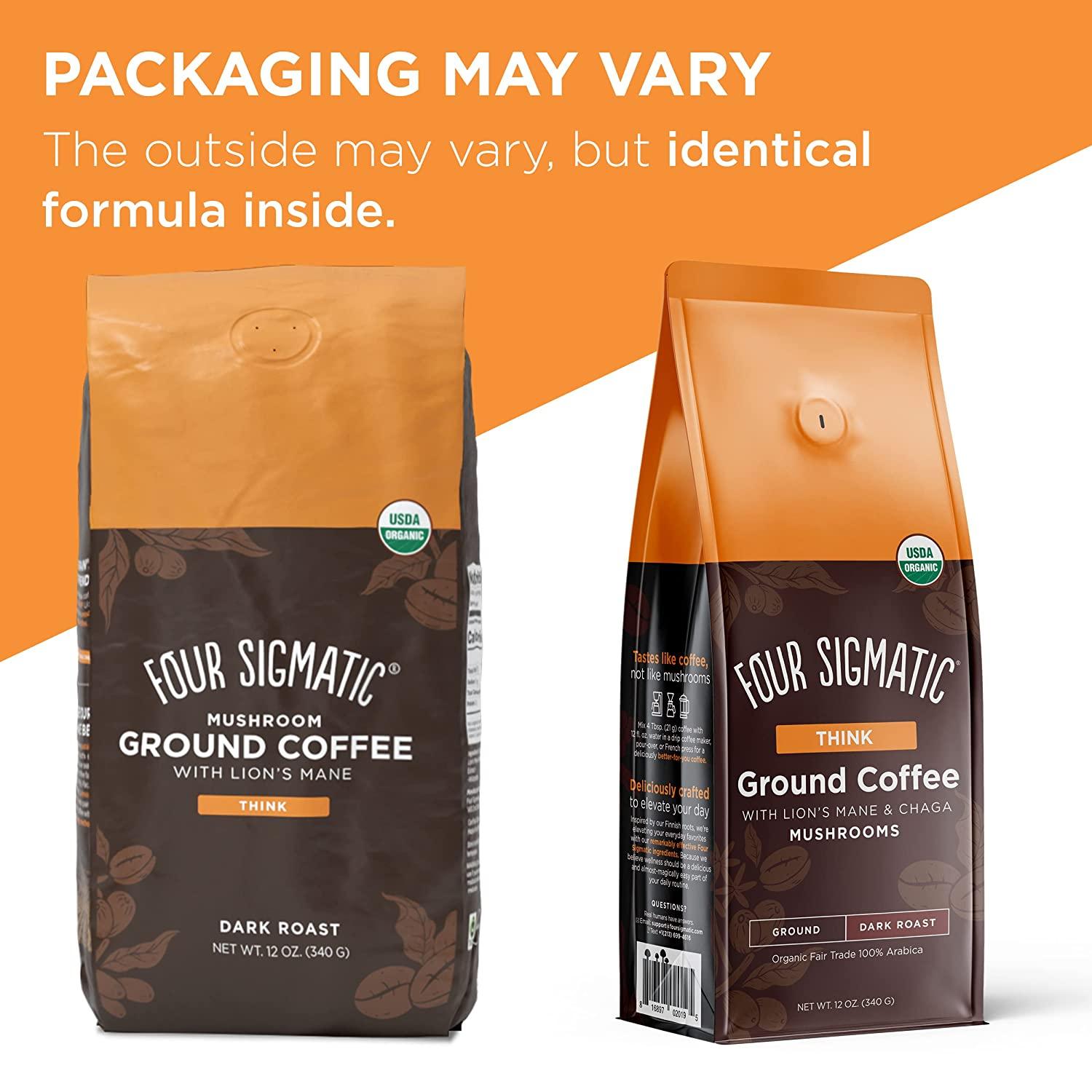 Four Sigmatic Mushroom Coffee - Organic, Fair Trade with Lion's Mane ...