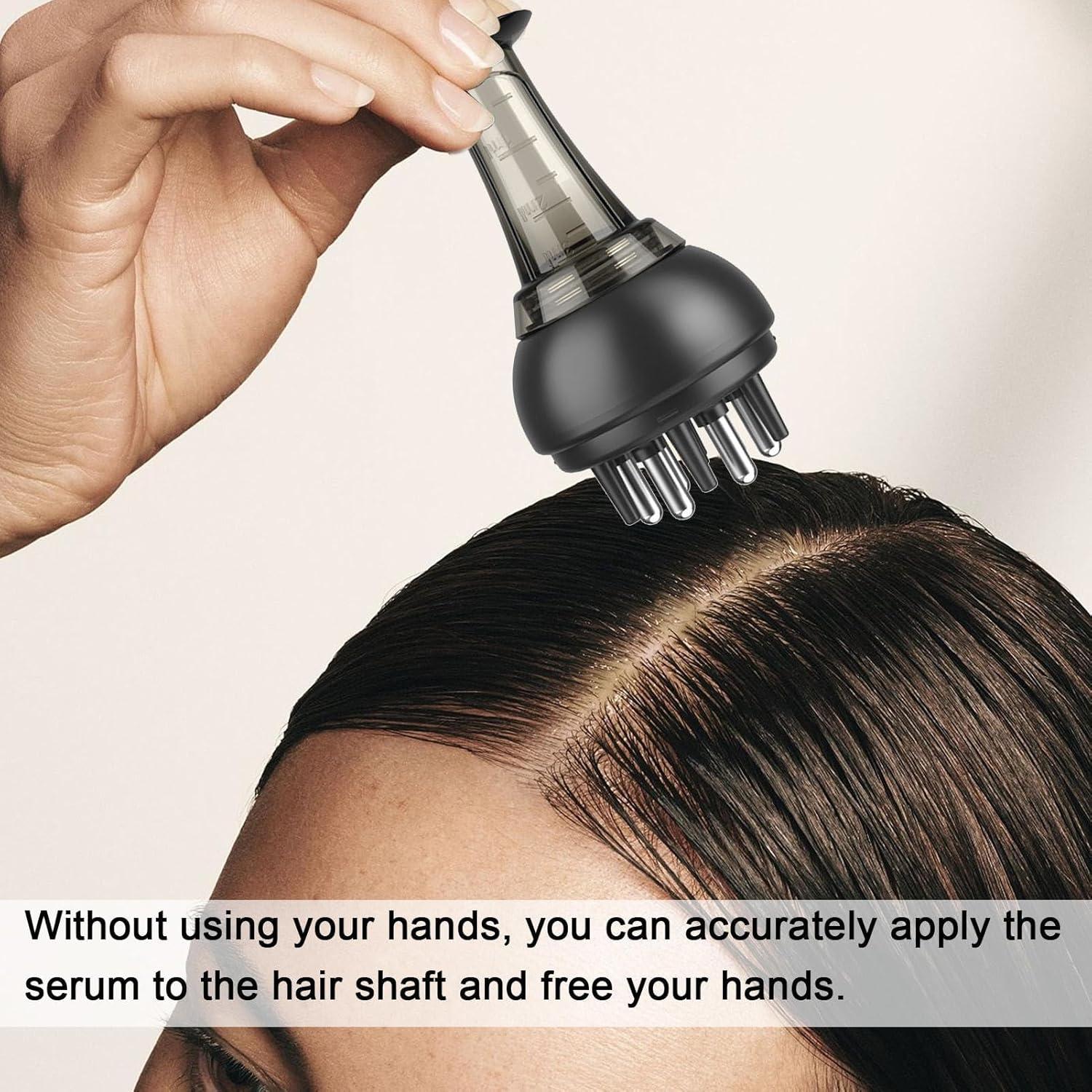 Scalp Massage Brush & Hair Oil Applicator - K Me Black | Premium Scalp ...