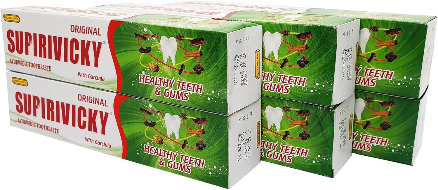Siddhalepa Supirivicky Ayurvedic Toothpaste (110g) - Pack of 6 ...