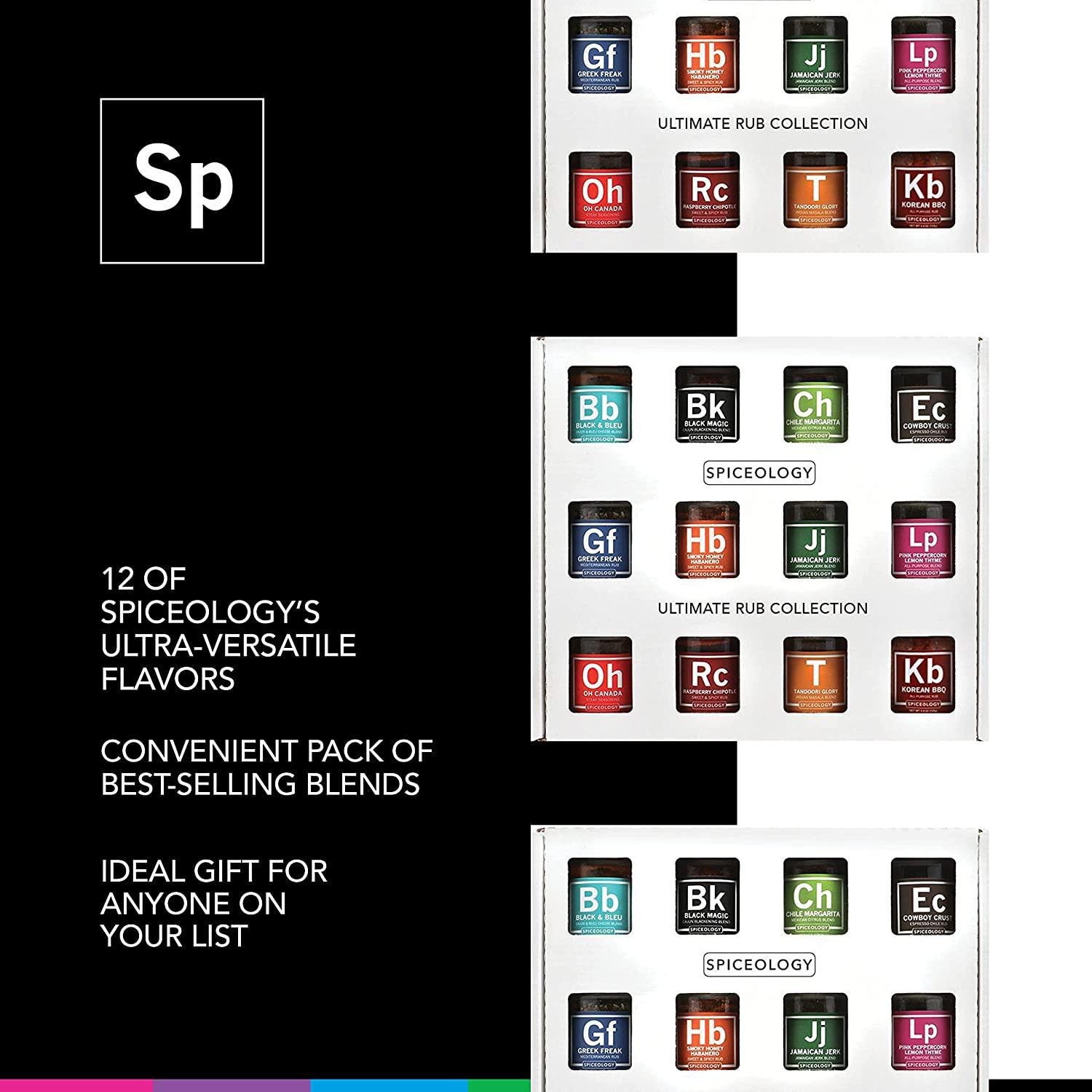 Spiceology - Ultimate Rub Collection - Set of 12 Gourmet BBQ Spice Rubs
