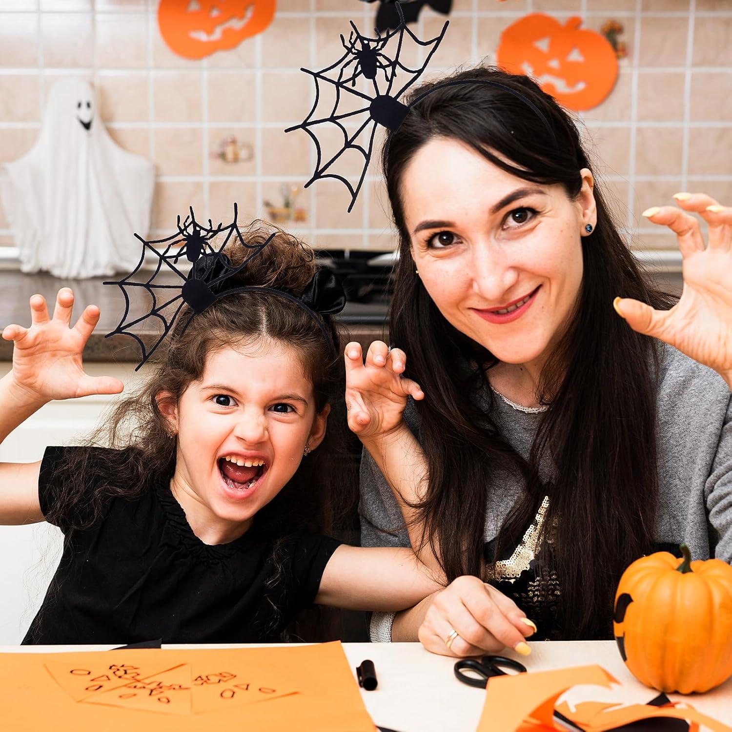WLLHYF Halloween Spider Web Hair Hoop Halloween Headband Spider Web ...