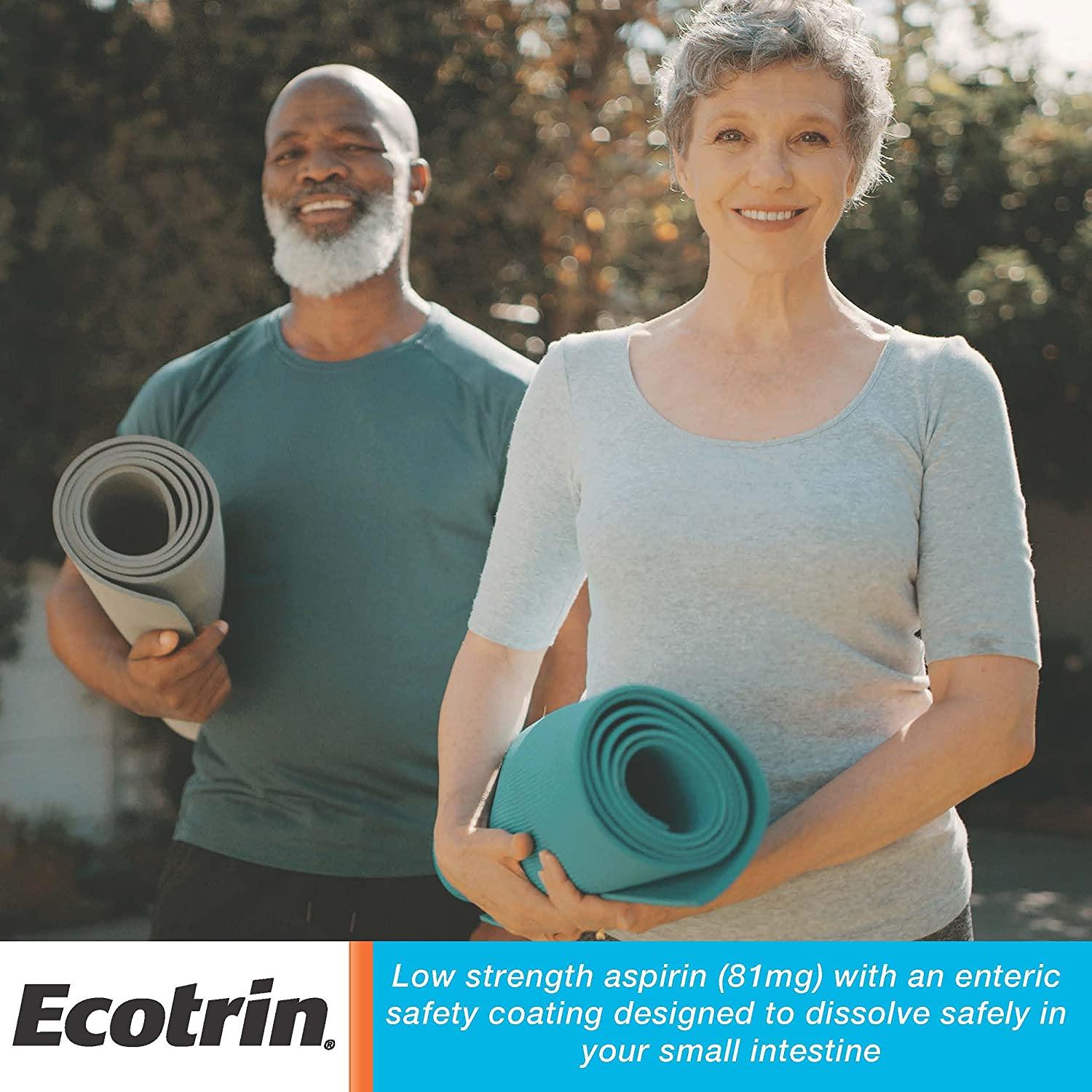 Ecotrin Low Strength Aspirin 81mg - 365 Safety Coated Tablets | 1-Year ...