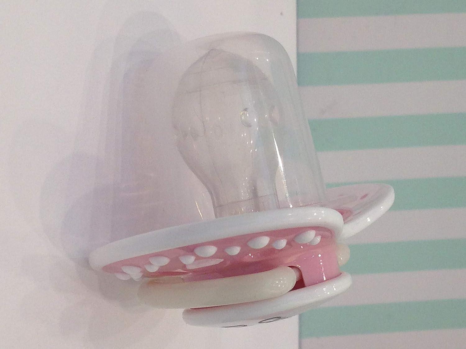 Personalized Pink Pacifier for Girls 6-12 Months | 50% Mom 50% Dad ...