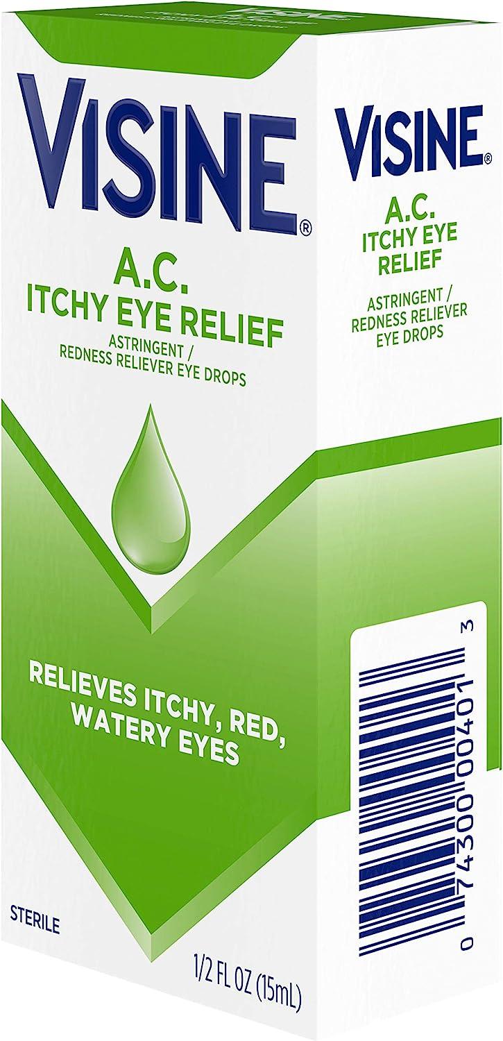 Visine A.C. Astringent Redness Reliever Eye Drops - 0.5 Oz (15 Ml)