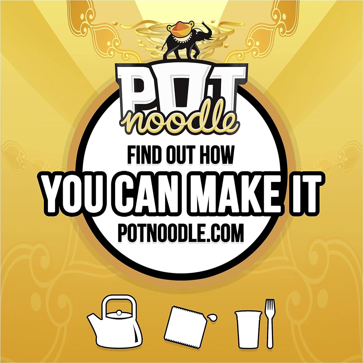 Pot Noodle Original Curry Instant Snack quick to make noodles 90 g ...