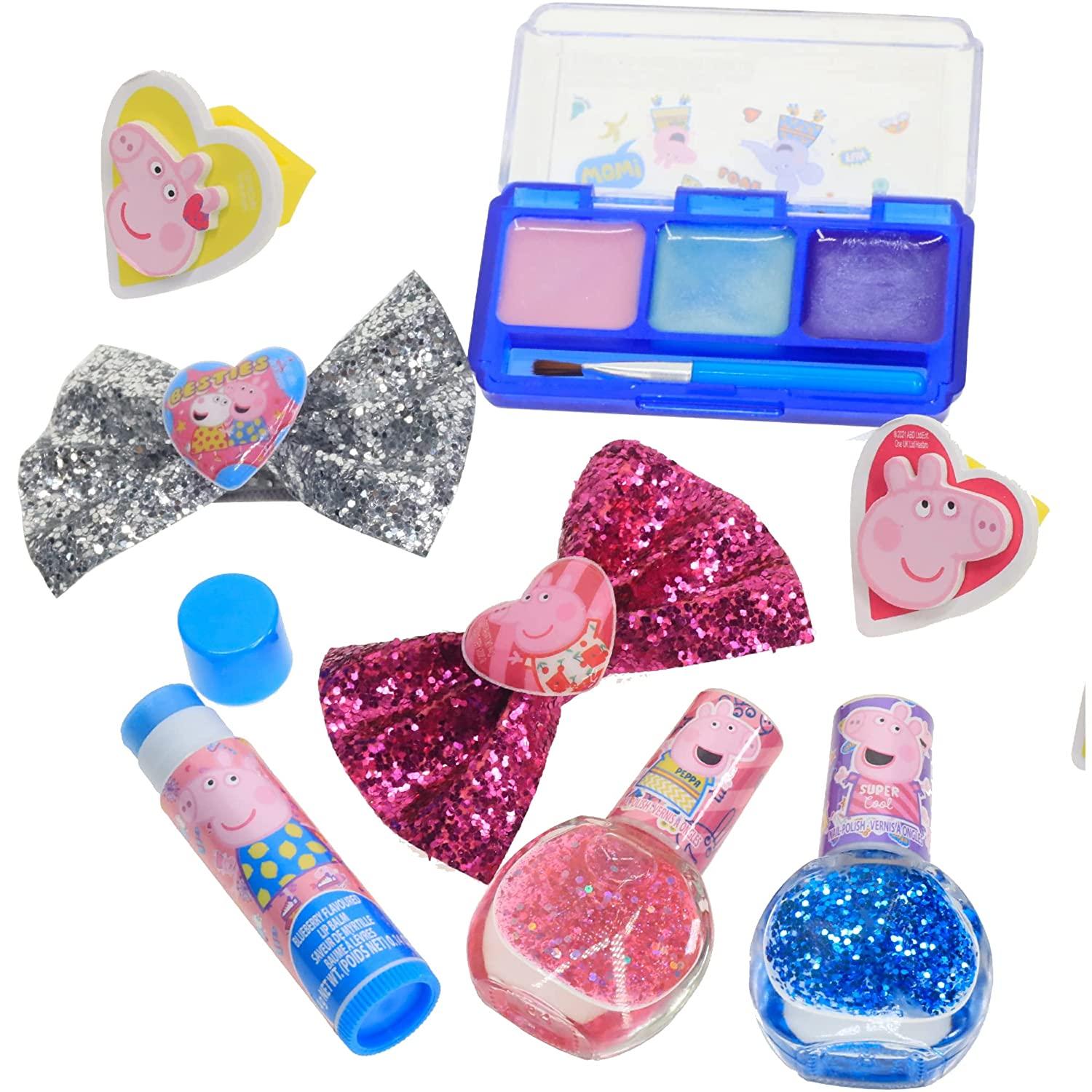 Peppa Pig Townley Girl Backpack Makeup Set for Kids - Lip Gloss, Nail ...