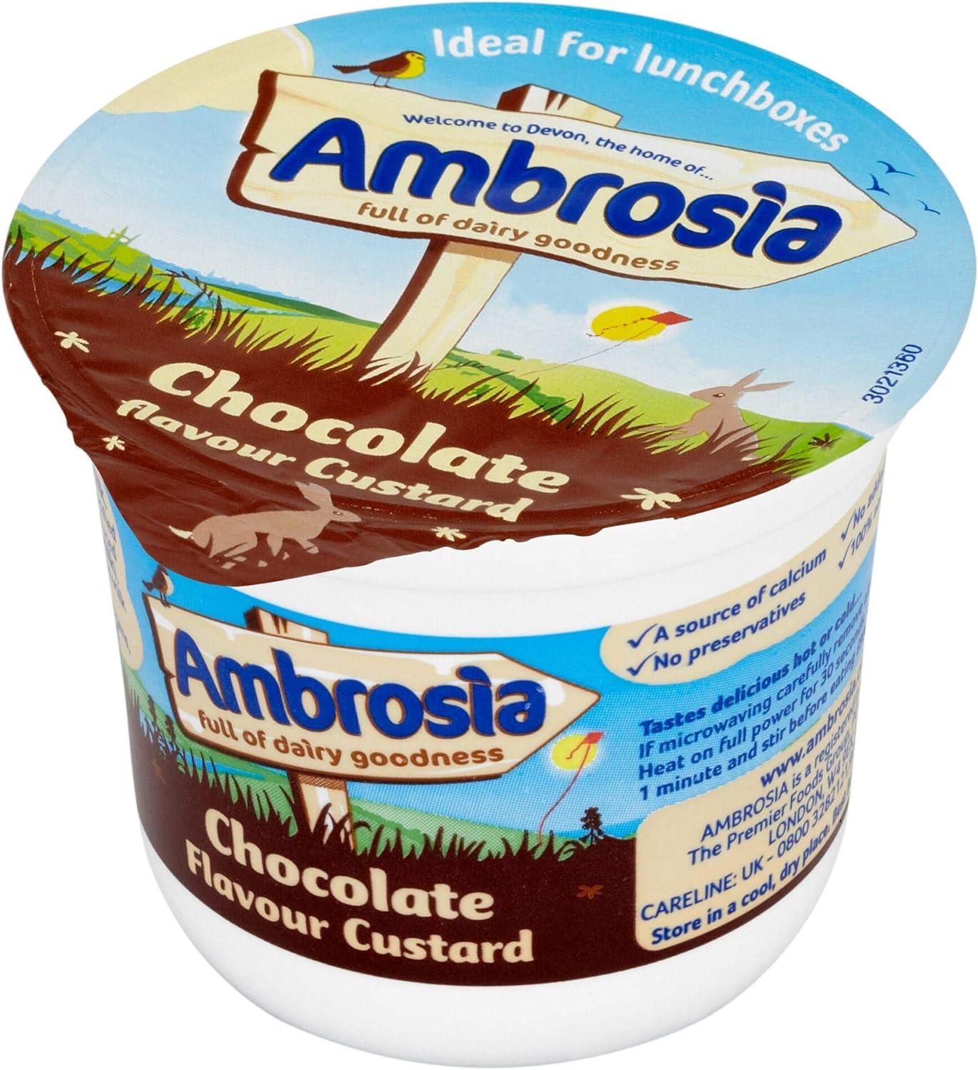 Ambrosia Chocolate Flavour Custard Pots - 12 pack (120g each) | Buy Now ...