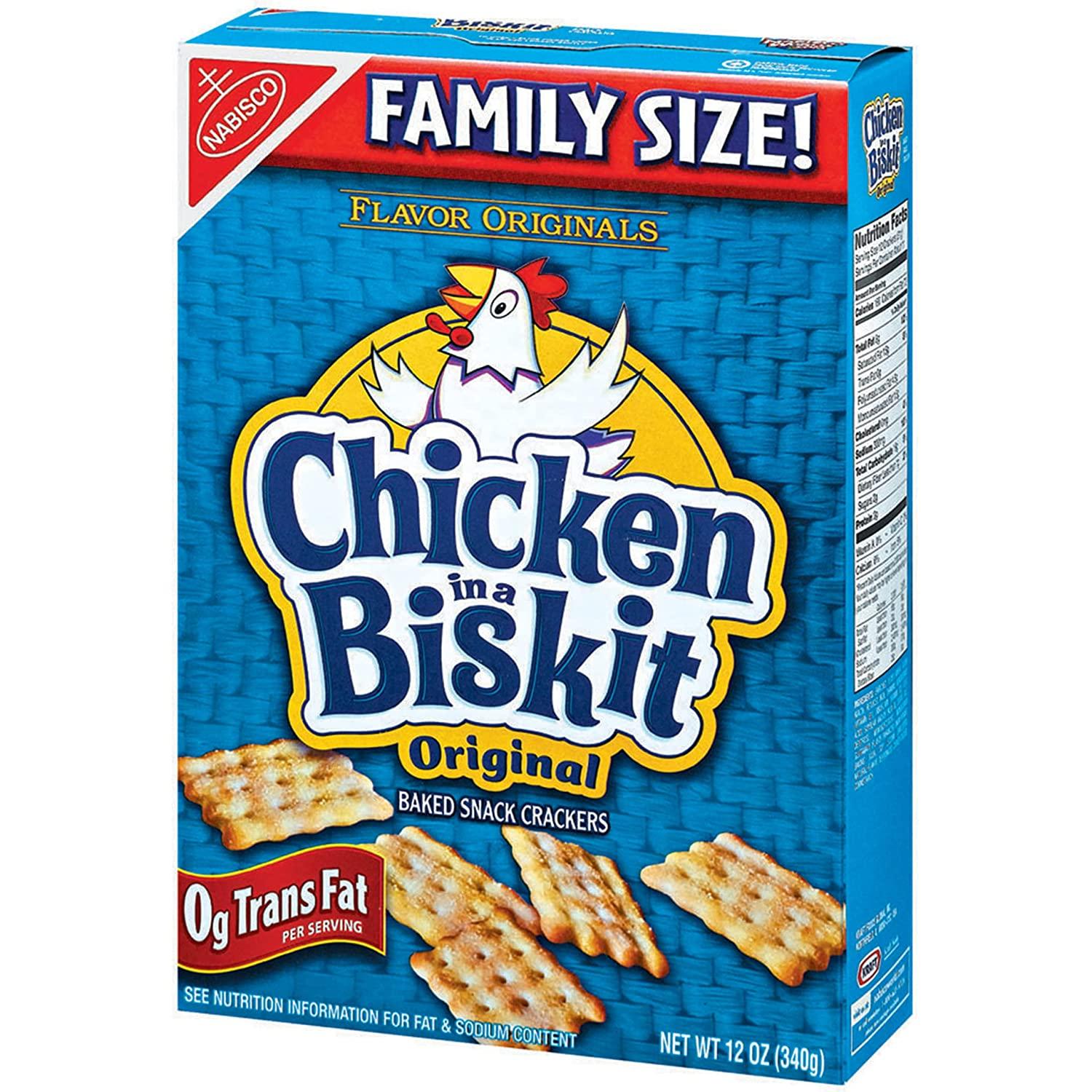 Chicken in a Biskit Original Baked Snack Crackers Family Size - 6-12 oz ...