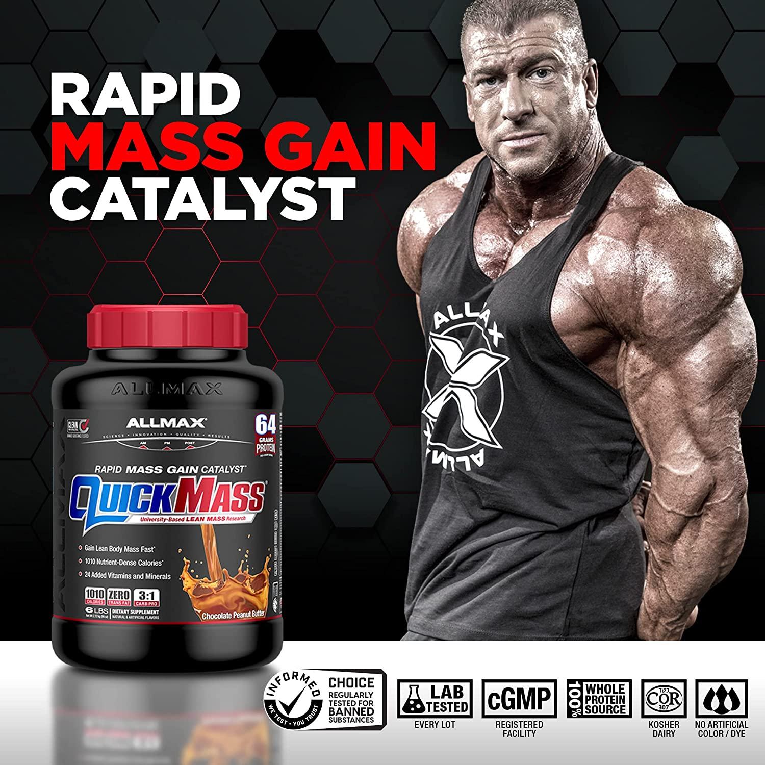 ALLMAX Nutrition Quick Mass - Cookies & Cream Rapid Mass Gain Catalyst ...