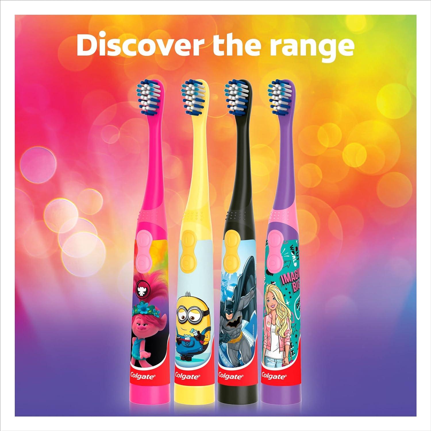 Colgate Minions Kids Toothbrush Battery-Powered Toothbrush for Kids ...