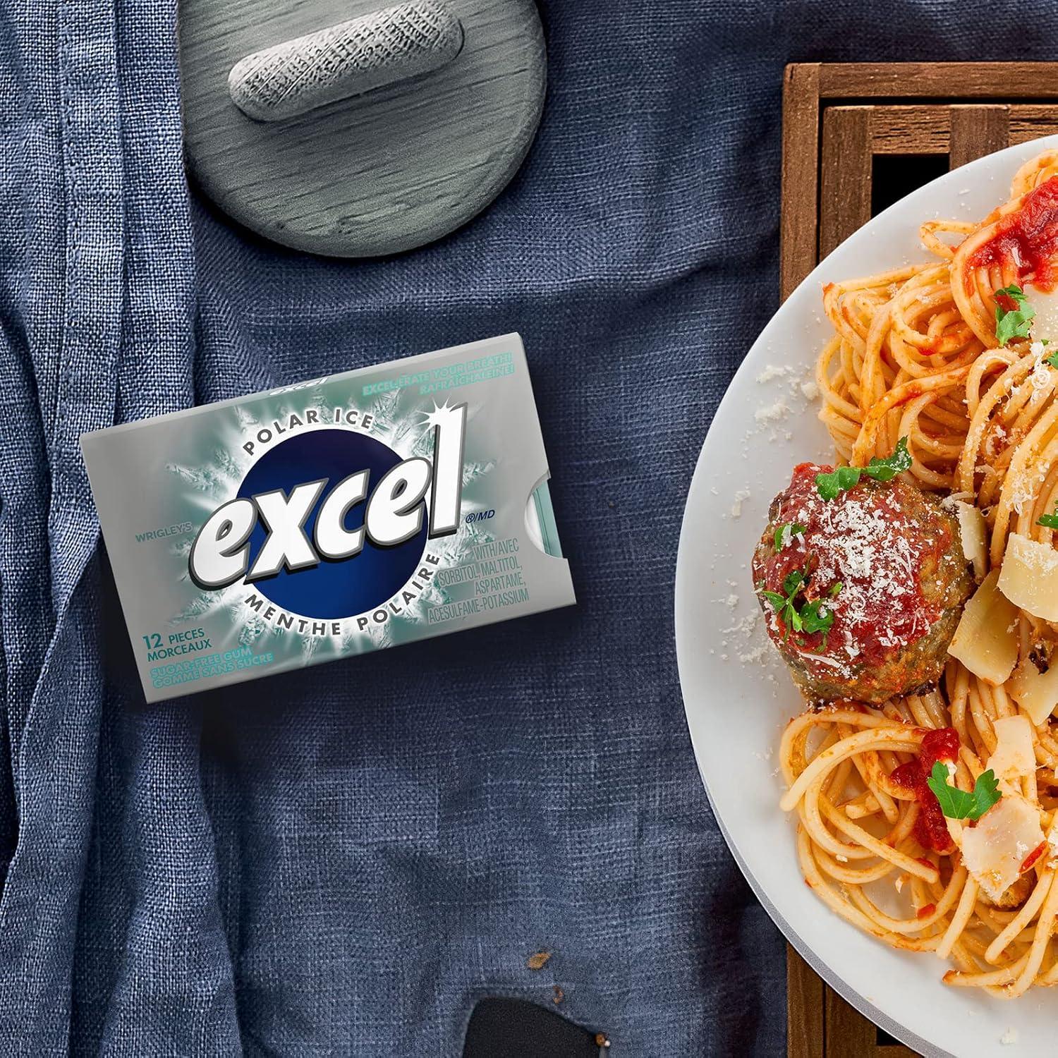 EXCEL Polar Ice Flavoured Sugar Free Chewing Gum 12 Pieces 12 Packs ...