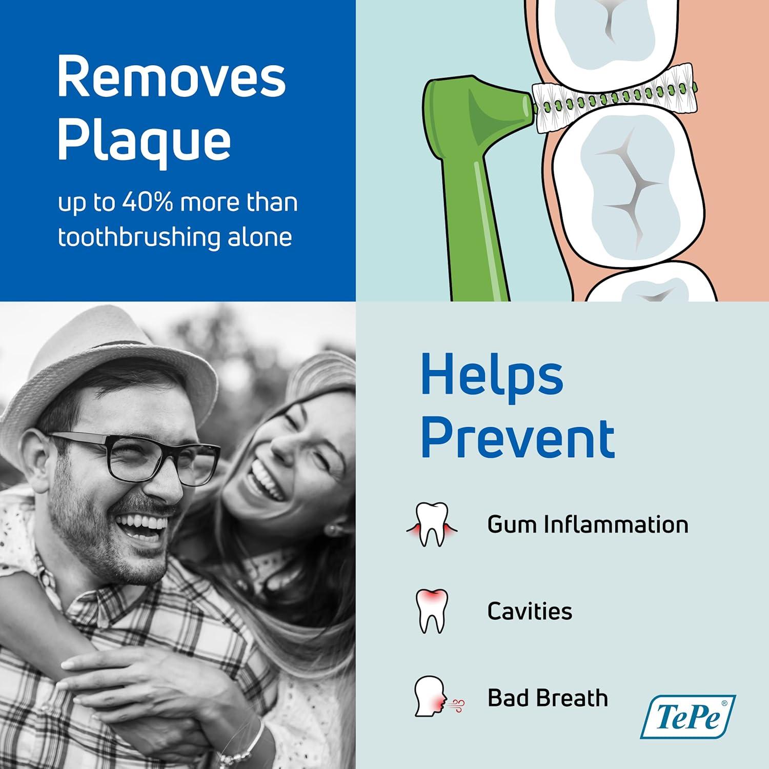 Tepe Angle Interdental Brushes Pack - Pink & Yellow 0.4mm 6 Pieces ...