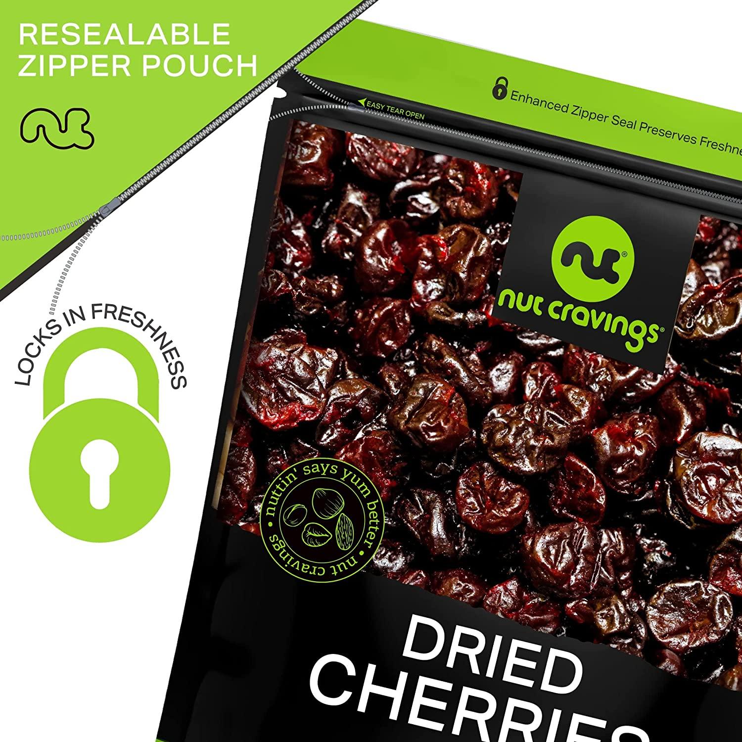 Sour Tart Cherries (16oz) - Sweetened, Sun Dried, All Natural Snack ...