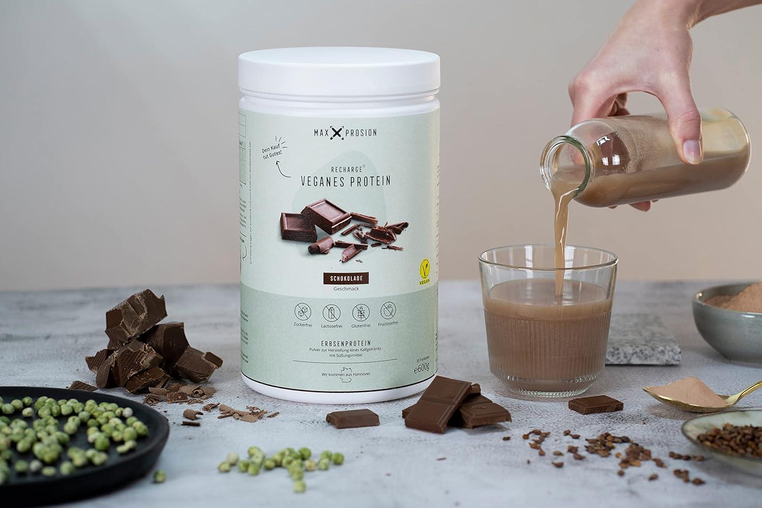 RECHARGE Vegan Protein Isolate with BCAA - 79% Protein Powder from Peas ...