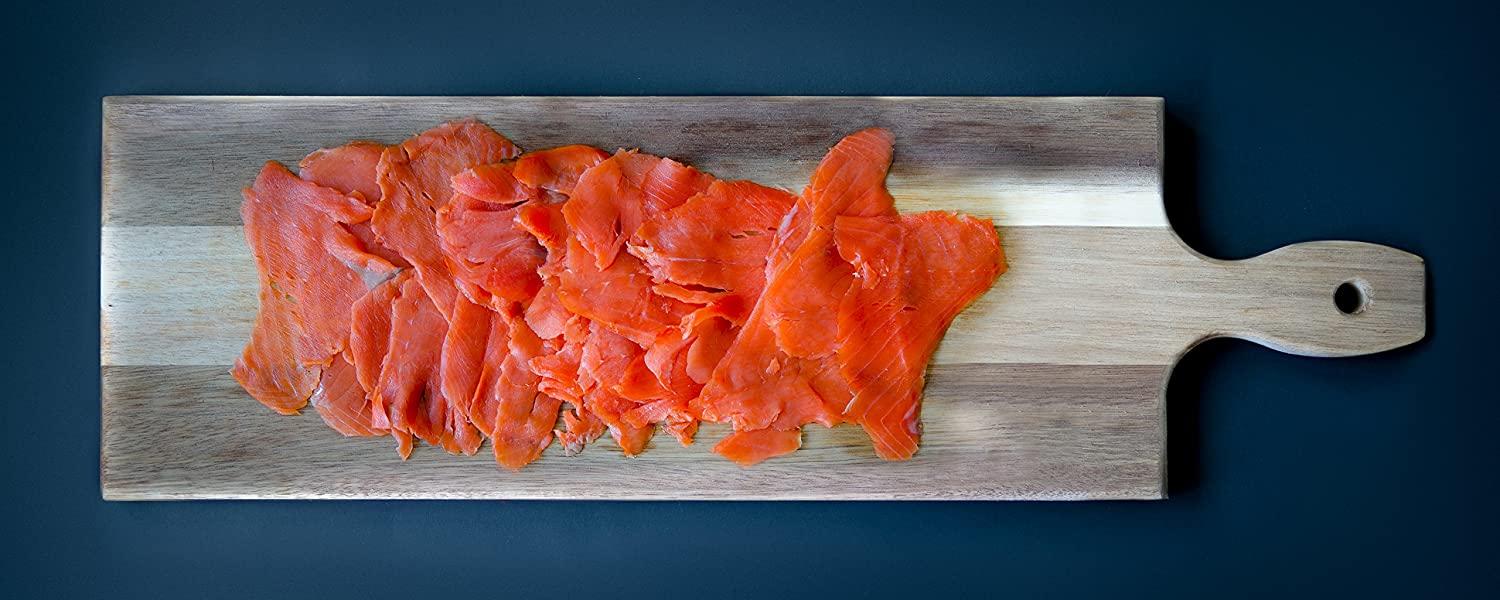 Wild Caught Pacific Canadian Smoked Salmon Sockeye Lox - Sugar Free 16 ...