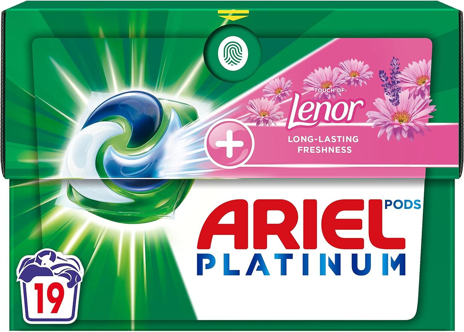Ariel All-in-1 PODS Laundry Detergent Tablets 76 Washes (4x19) Platinum ...