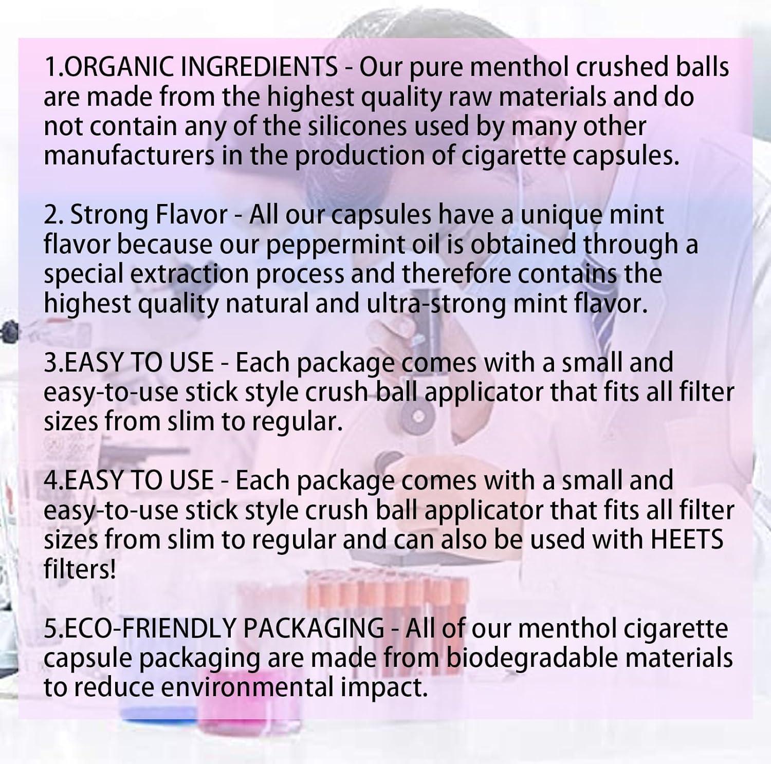 JOLUCE fresh mint Fruity popping ball capsules Click set of capsules ...