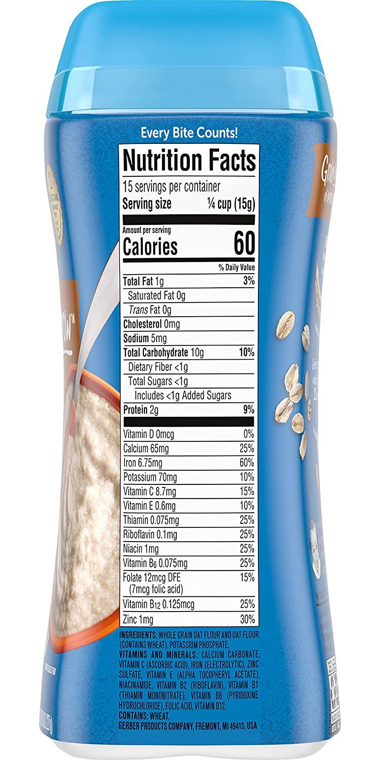 Gerber 1st Foods Oatmeal Cereal for Baby | Non-GMO, Whole Grains ...