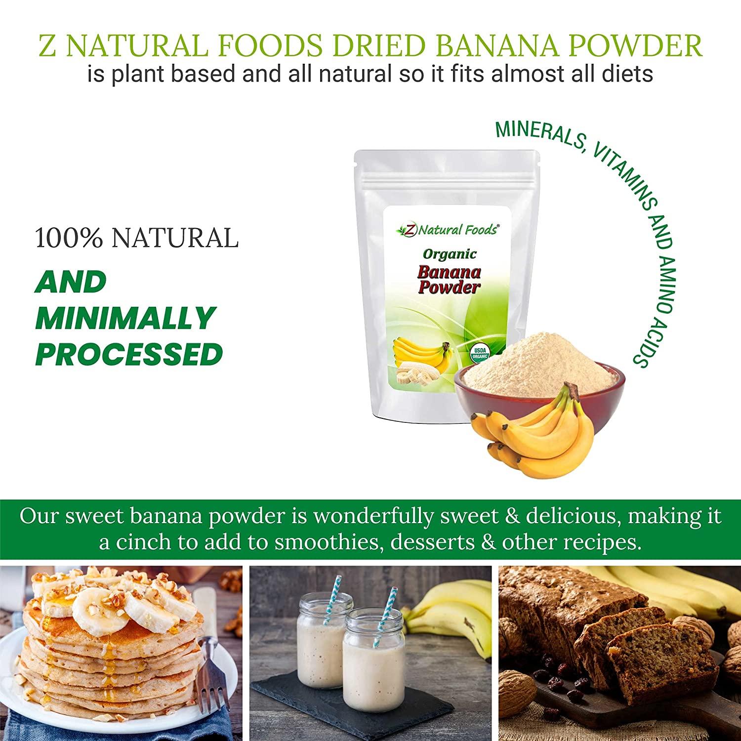 Organic Banana Powder - Superfood Supplement for Smoothies, Desserts ...