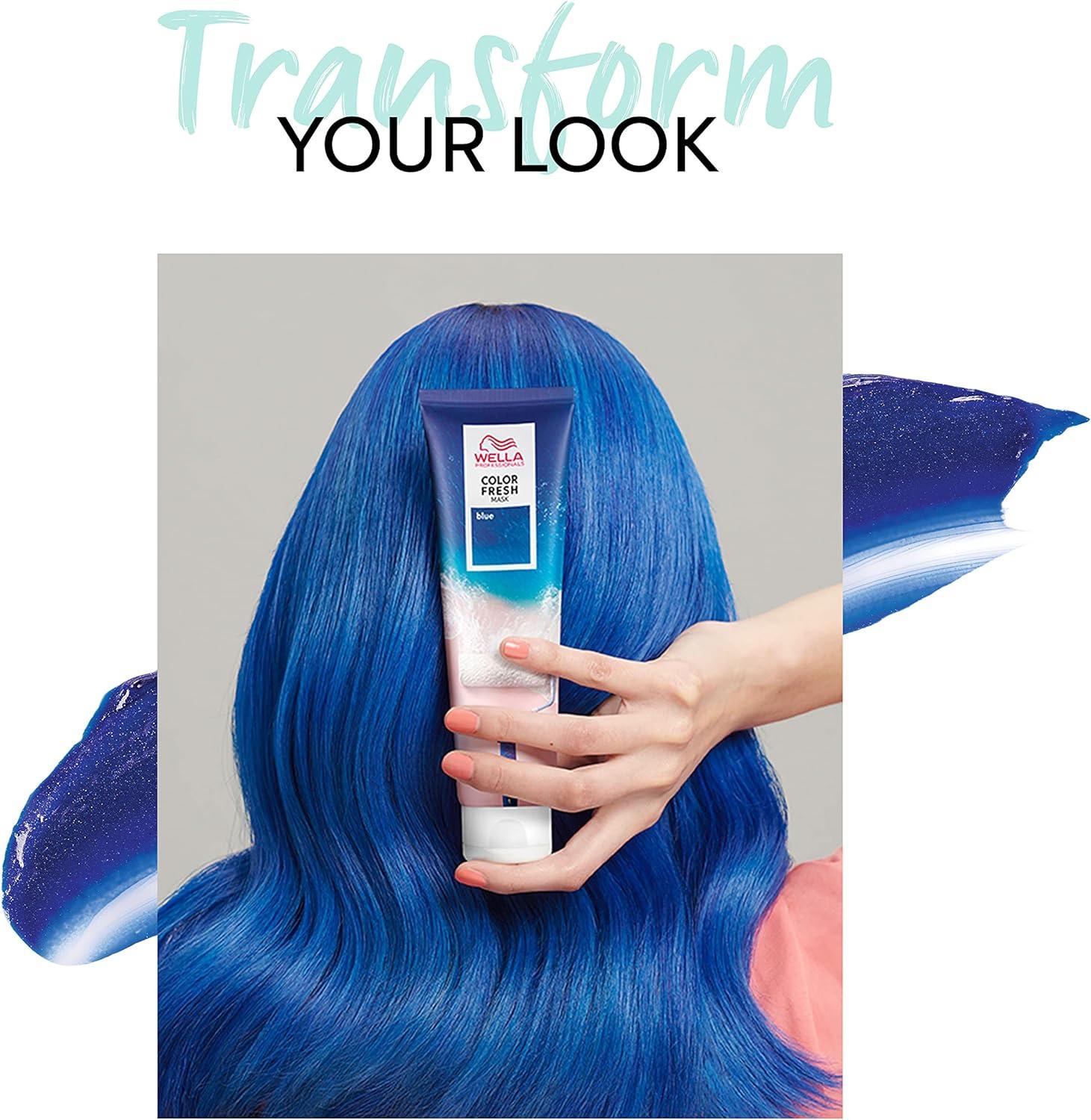 Wella Professionals Color Fresh Mask Semi-Permanent Hair Dye - Blue ...