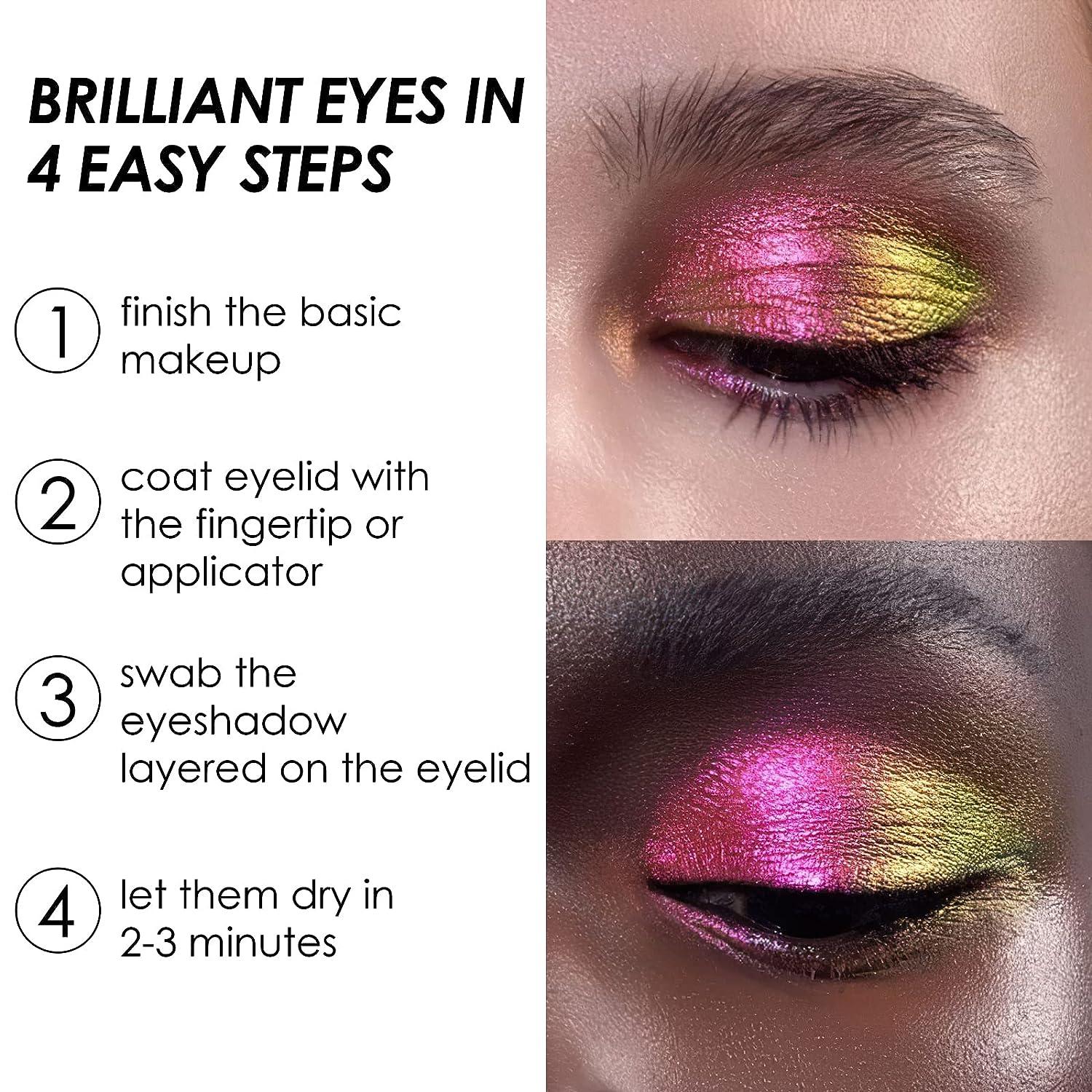 FOCALLURE Chameleon Cream Eyeshadow Intense Color Shifting Creamy Eye ...