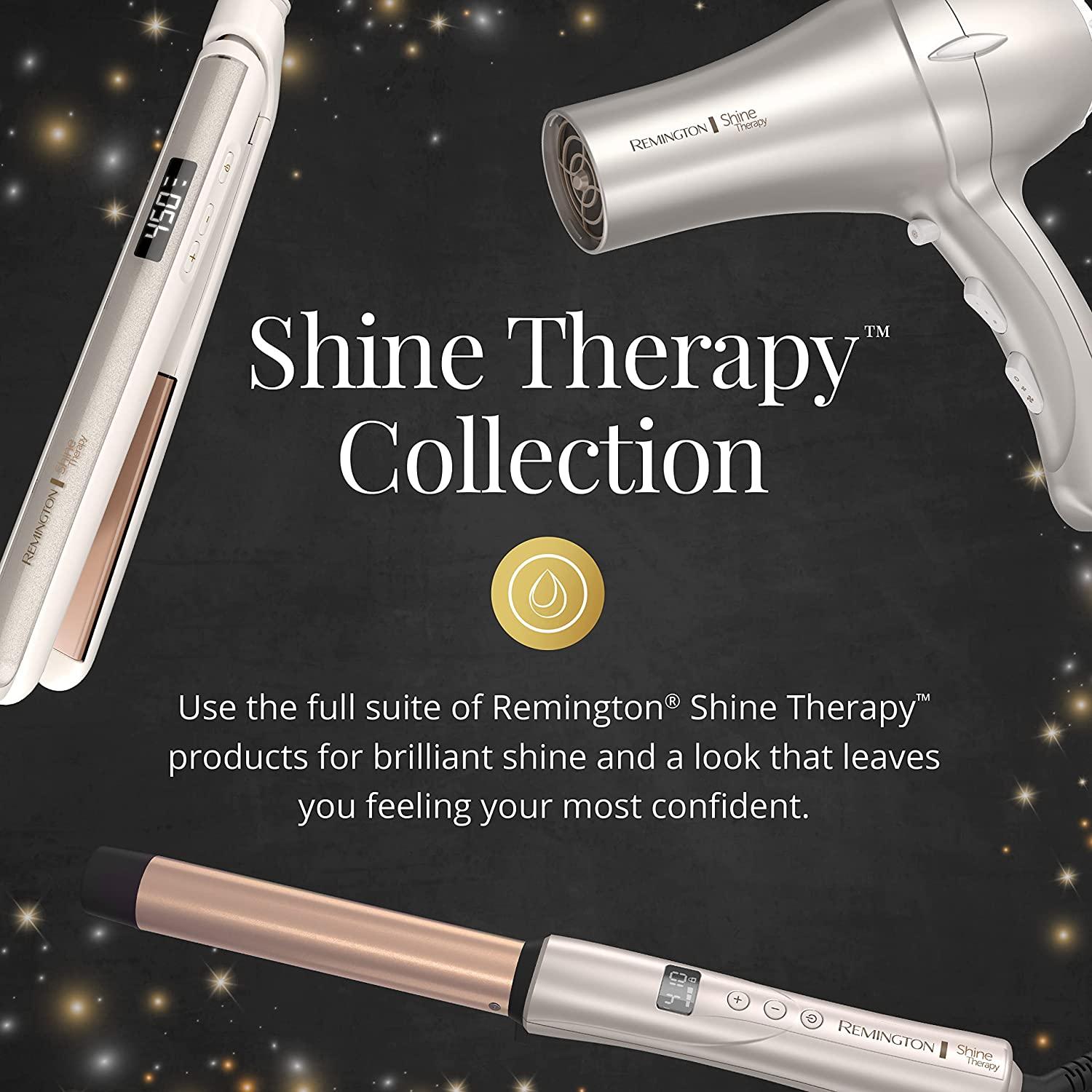 REMINGTON Shine Therapy Argan Oil & Keratin Infused 1-Inch Tapered ...