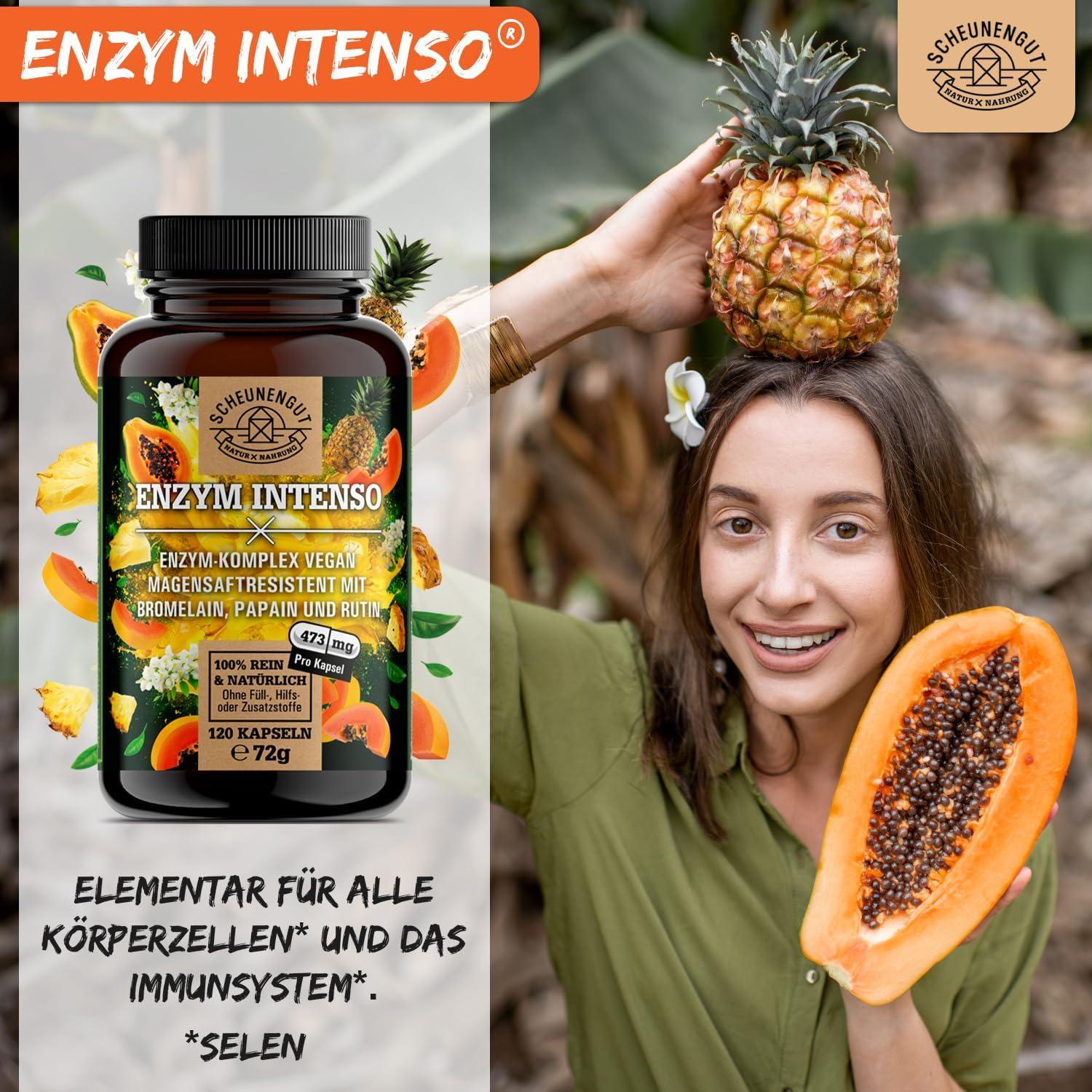 Enzyme Intenso Bromelain Capsules - 5000 f.i.p | Lab-Tested Recipe with ...
