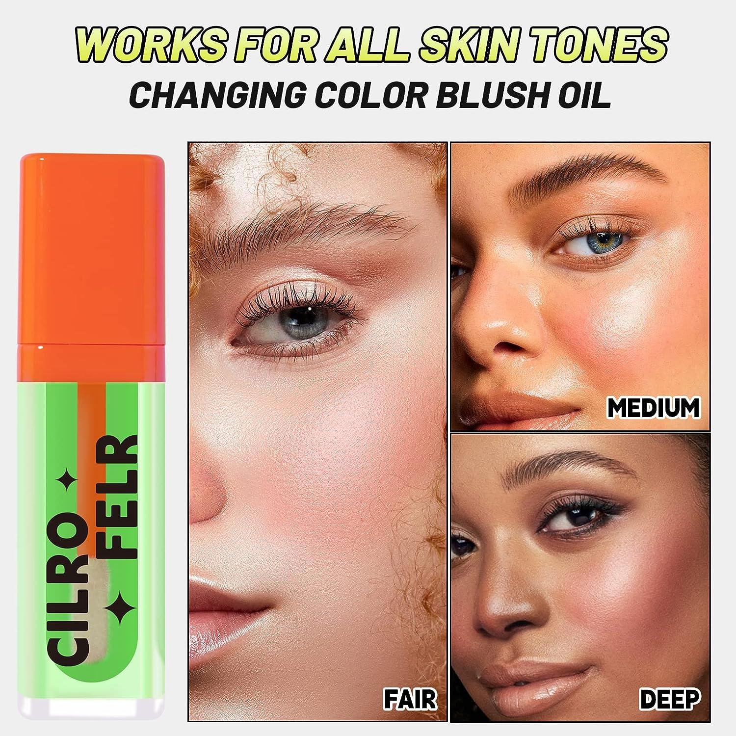 Cilrofelr Green Color Changing Liquid Blush Oil - Dewy & Natural Flush ...