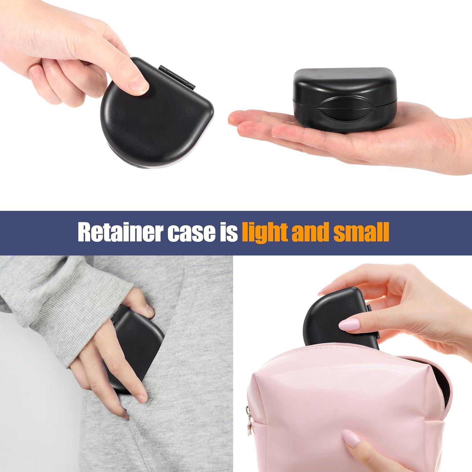 Heveer Braces Box | Durable Denture Container for Storage | Black ...