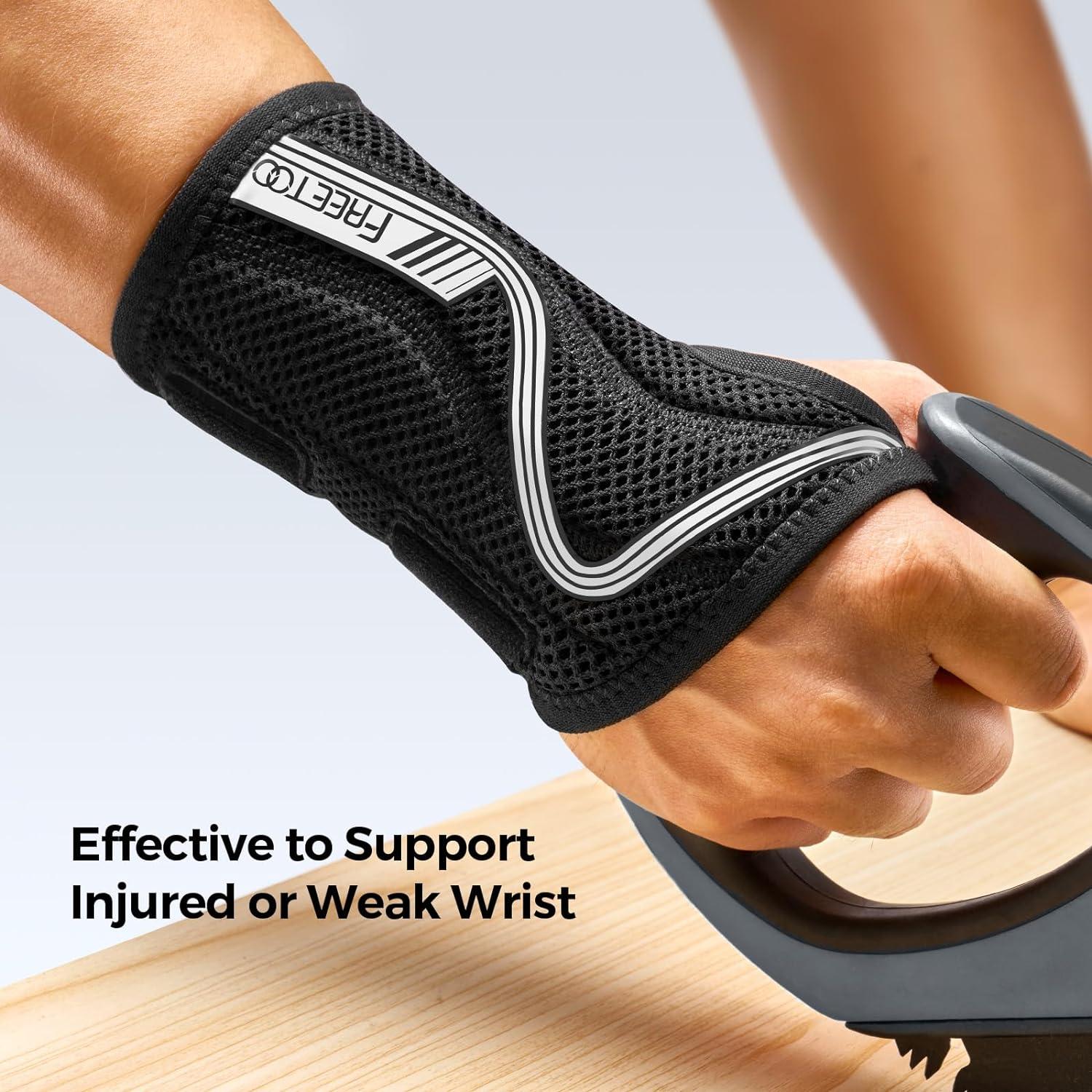 FREETOO S-Shaped Wrist Support Brace for Arthritis - Adjustable Carpal ...