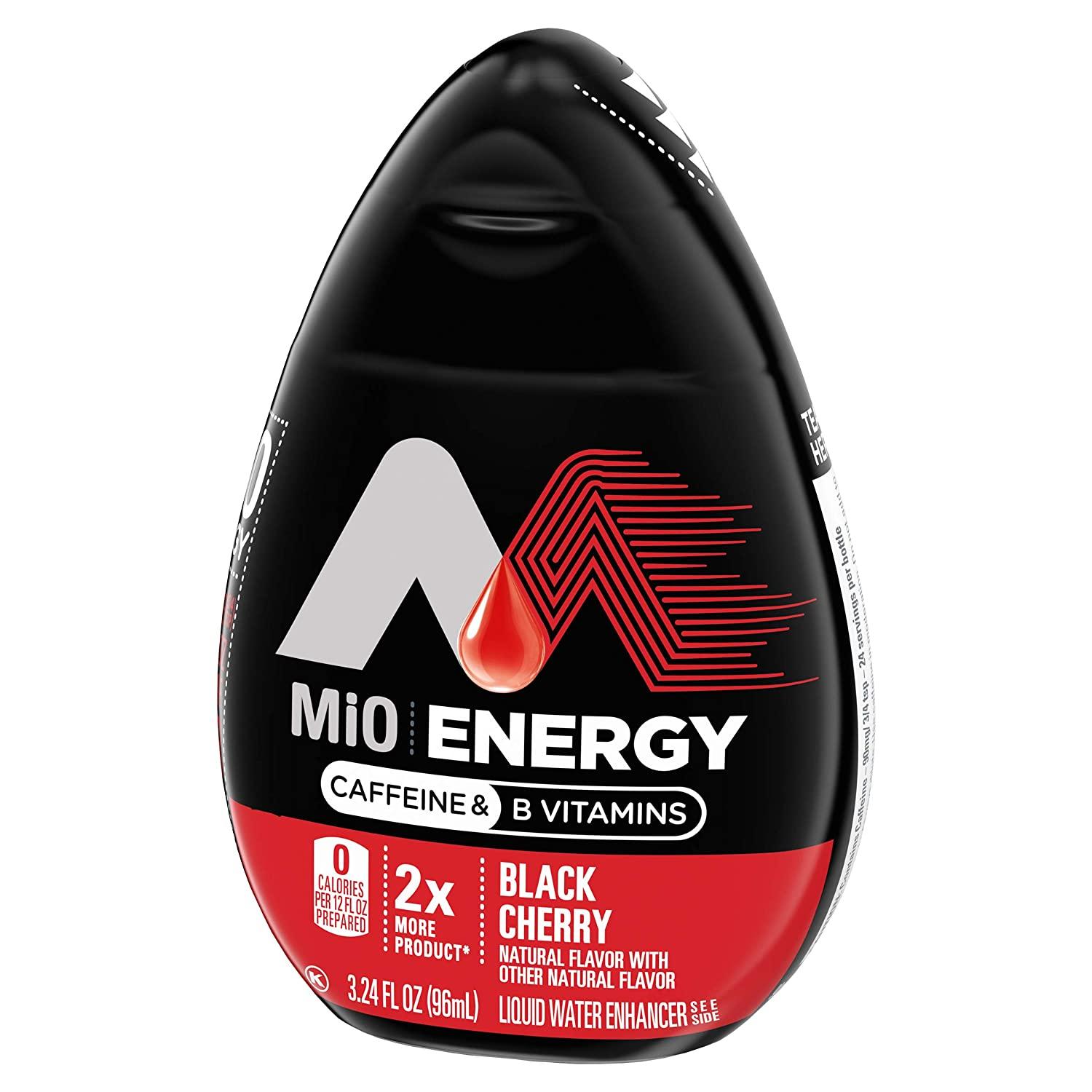 Mio Energy Black Cherry Liquid Water Enhancer - 8 Pack, 3.24 fl oz Each ...