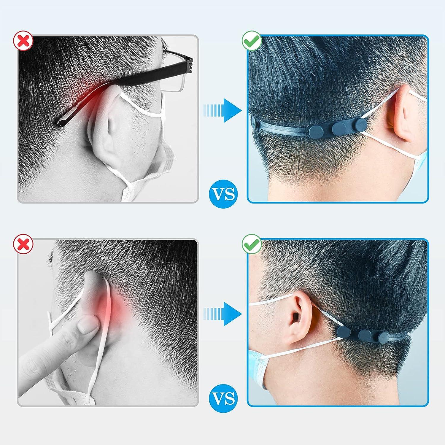 Adjustable Mask Strap Extender & Ear Saver - Silicone Anti-Tightening ...