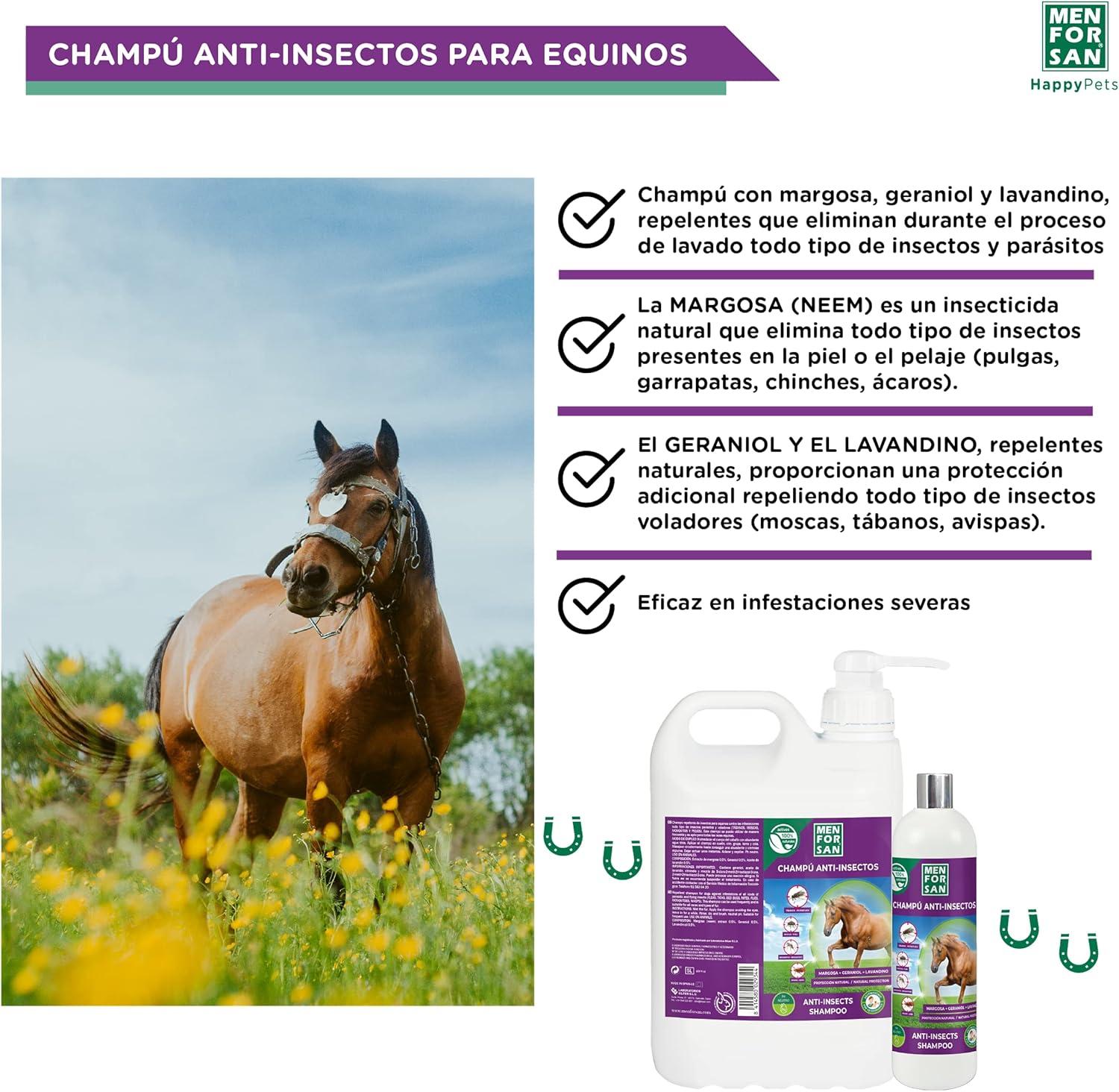 MENFORSAN Flea Shampoo for Horses 5L with Margosa Geraniol and Lavandin ...