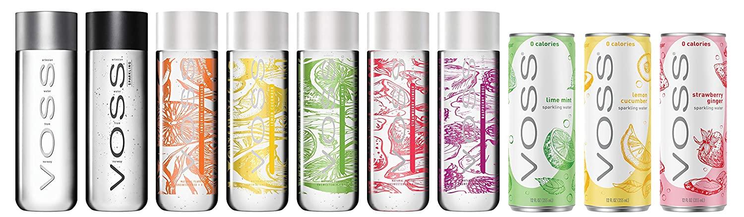 VOSS Lime Mint Flavored Sparkling Water - 12 Plastic Bottles 330ml (133 ...