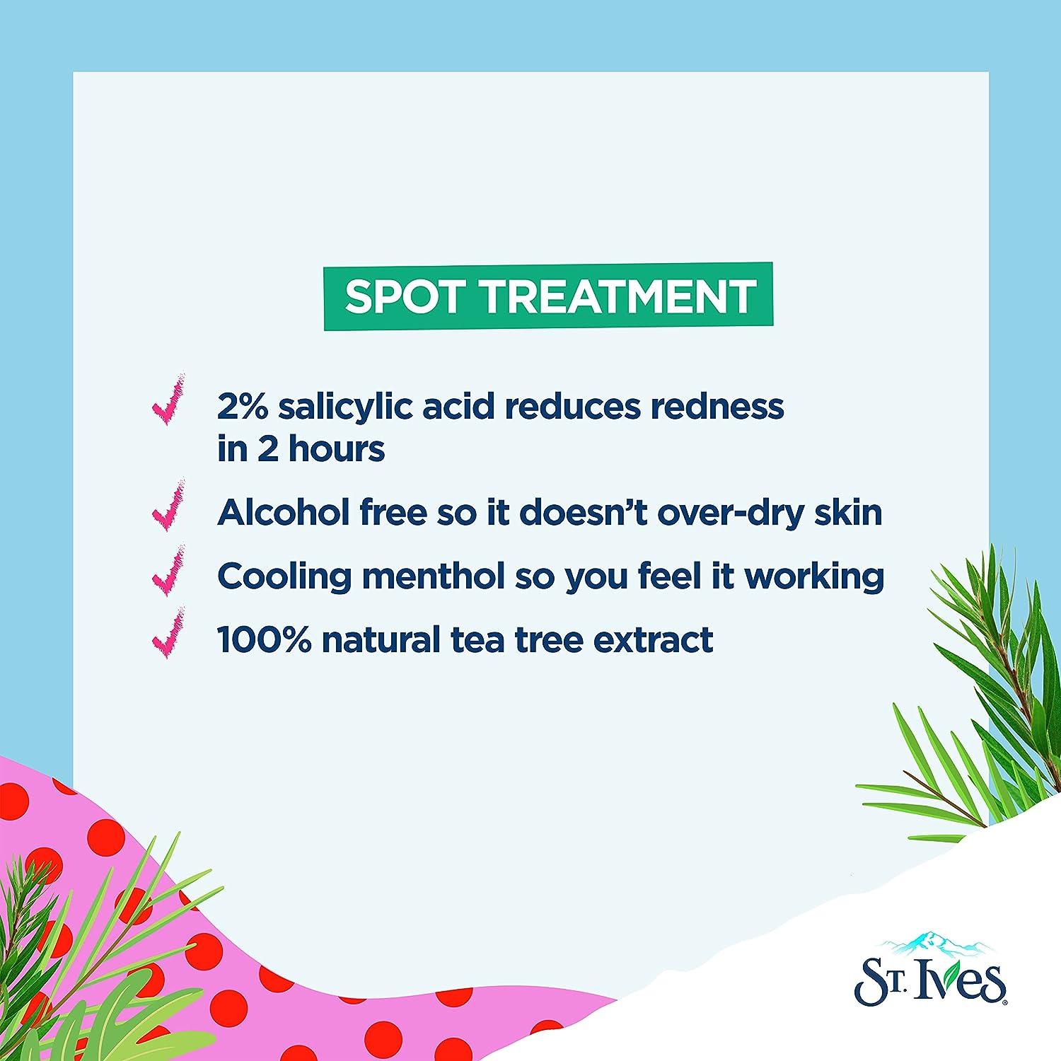 St. Ives Spot Treatment with 2% Salicylic Acid & Tea Tree Extract 0.75 ...