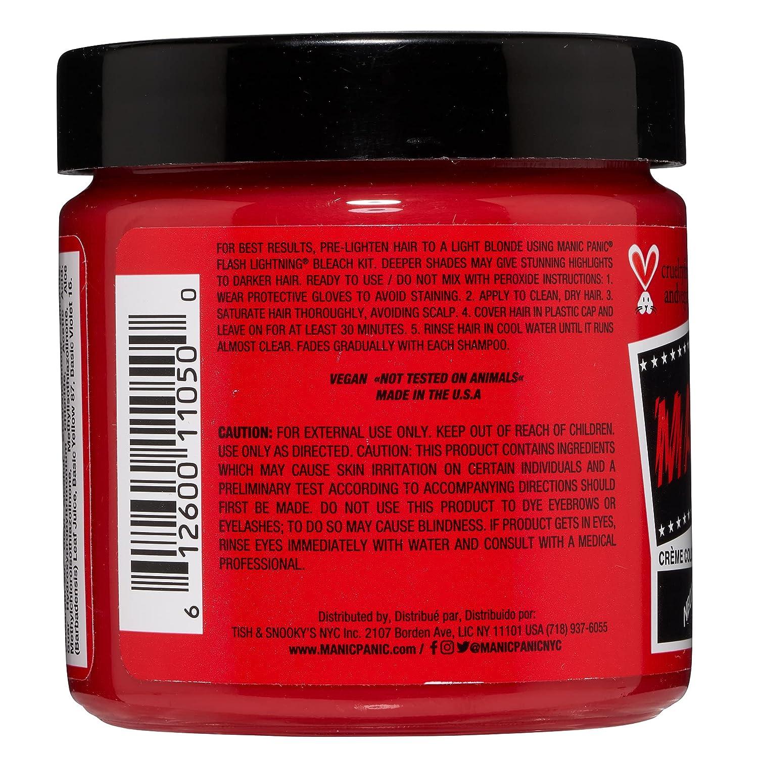 Manic Panic Red Passion Hair Dye - Semi-Permanent Color - Vegan ...