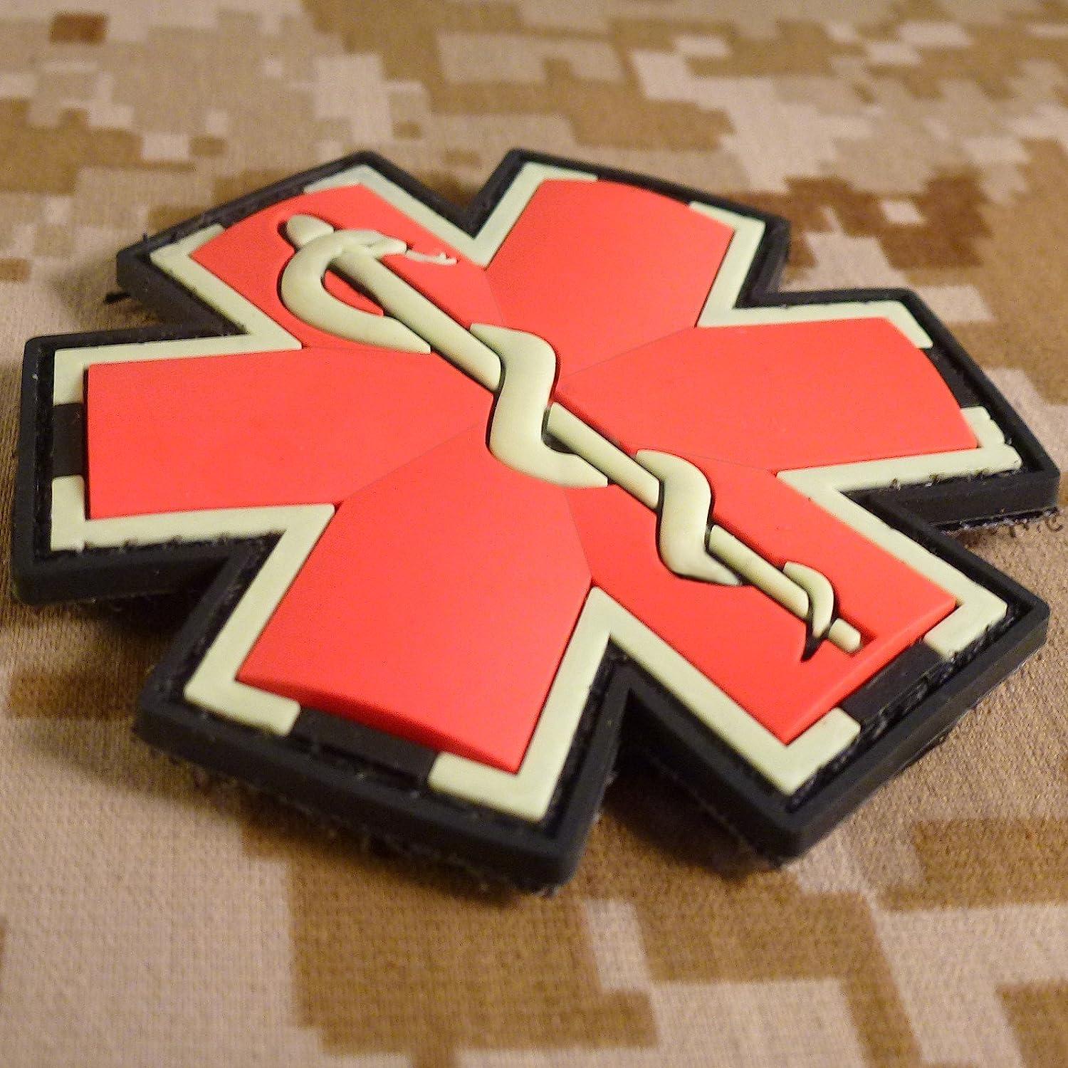 Glow Dark EMS EMT Paramedic Morale Patch | Tactical PVC 3D Fastener ...