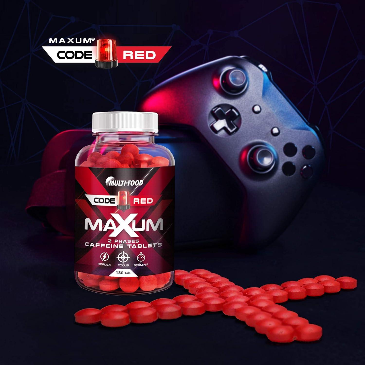 Maxum Caffeine Tablets - Highly Dosed 2-Phase Long-Term Energy Small ...