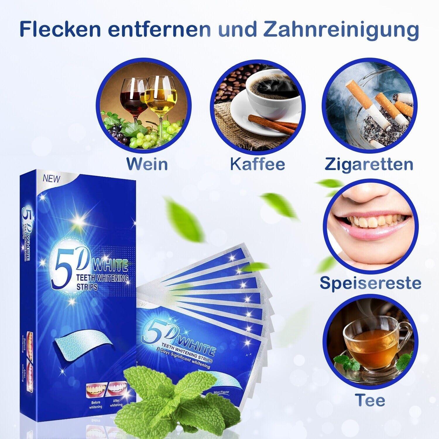 P-Beauty 2 Packs 28 Strips Home Teeth Whitening Strips with Mint Flavor ...