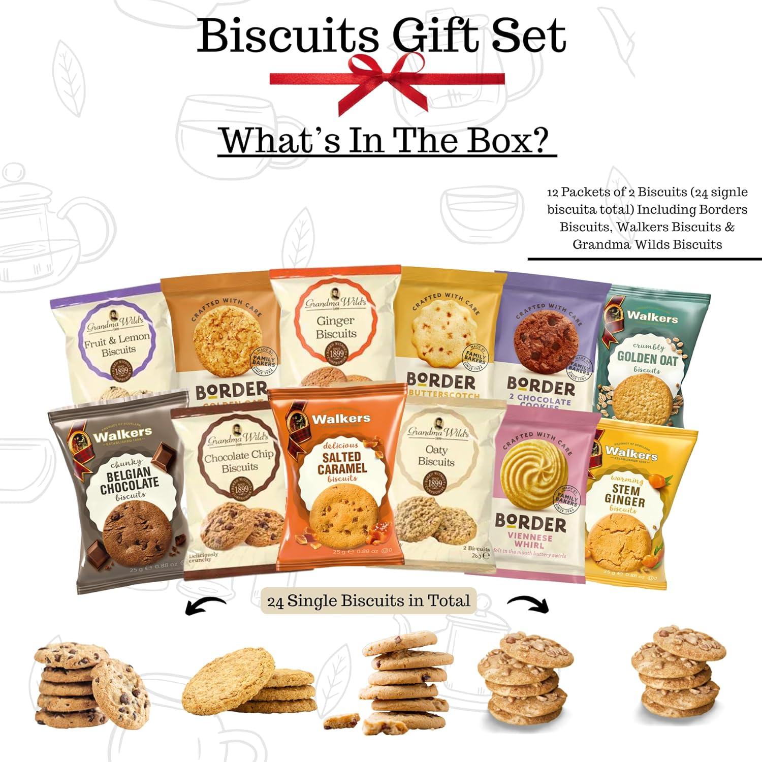 Biscuits Gift Set Biscuit Hamper Containing 12 Packs of Two (24 ...