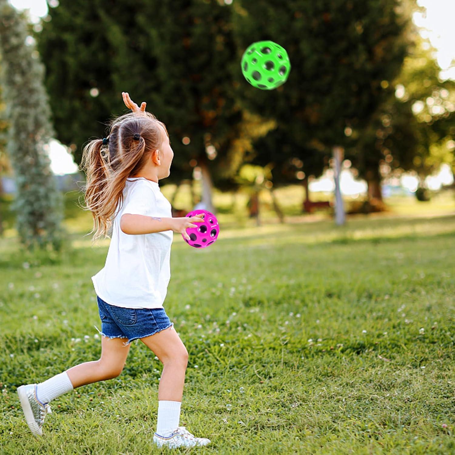 3x Astro Jump Balls - High Bounce Moon Balls for Kids | Red Pink Blue ...