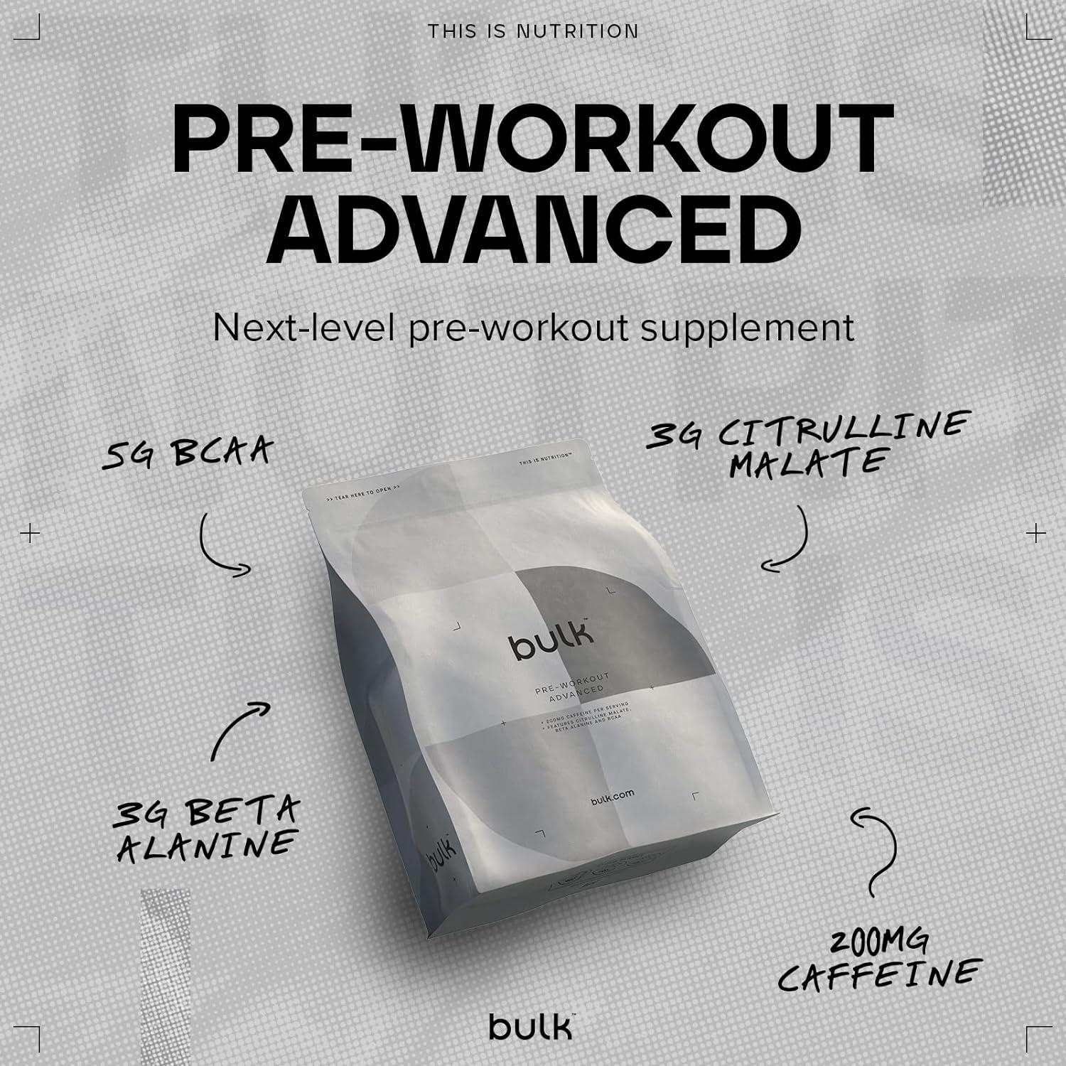 Bulk Pre Workout Advanced Mixed Berry 500g - Energizing Pre-Workout ...