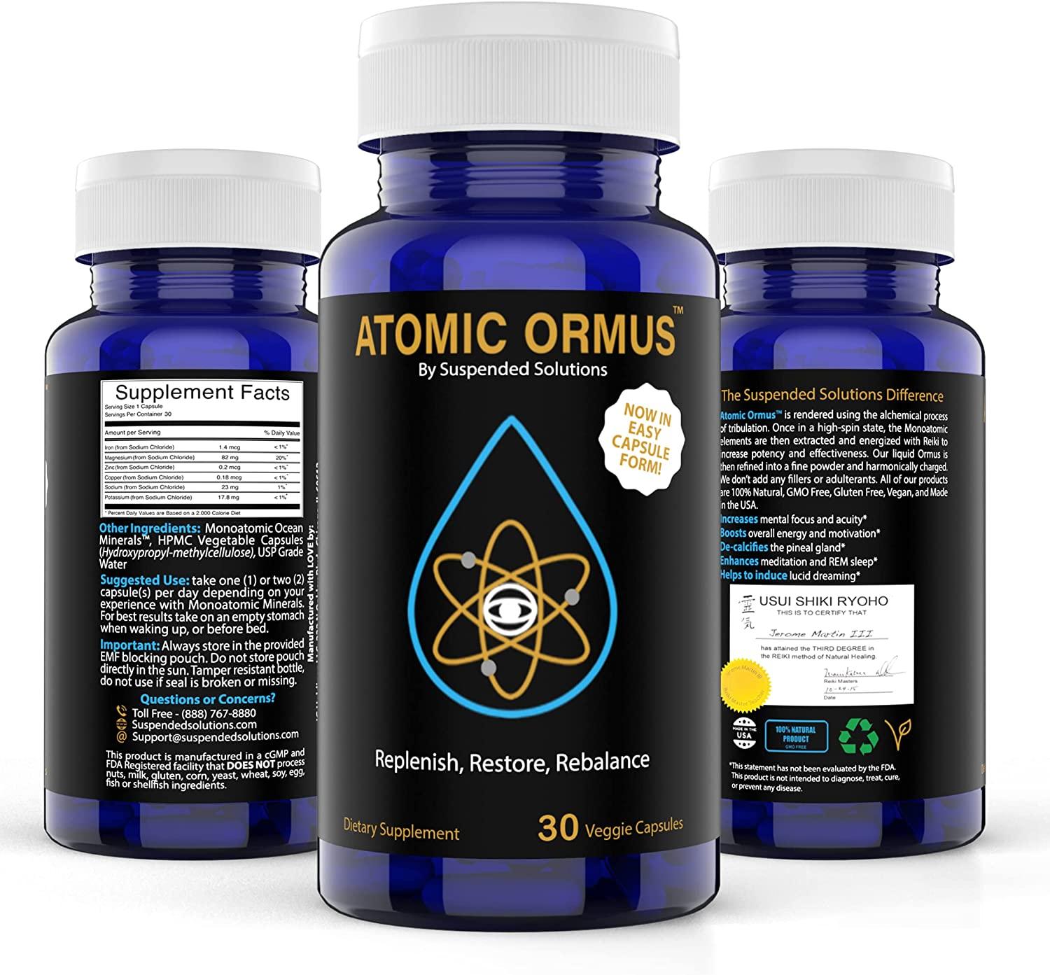Suspended Solutions Atomic ORMUS Capsules - 100% Pure Monatomic Gold ...