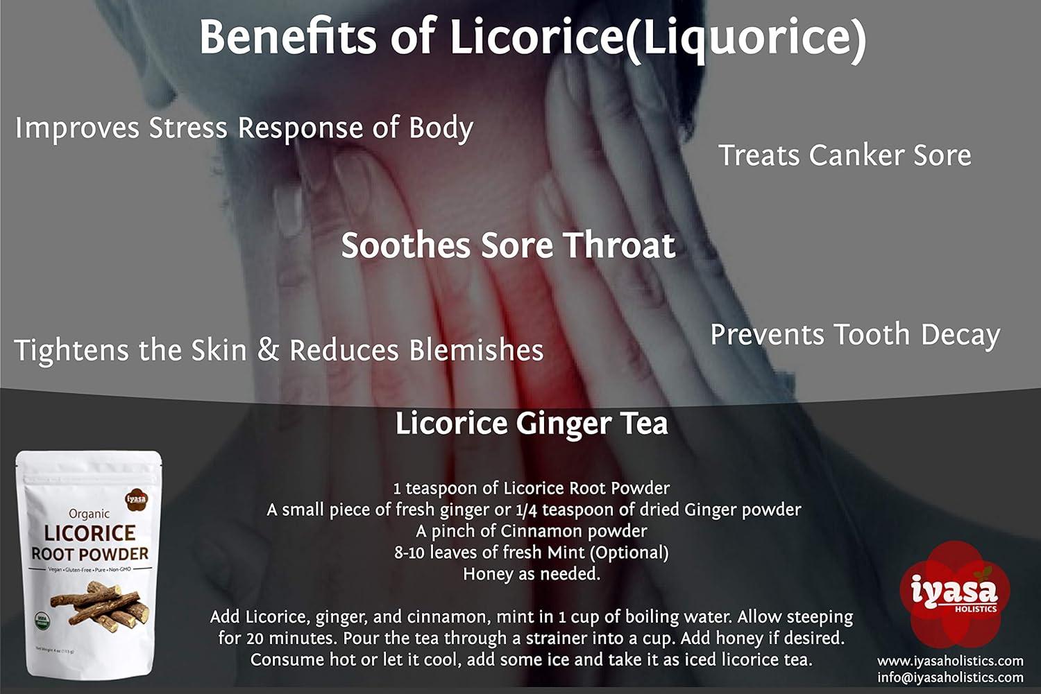 Organic Licorice Root Powder 4 oz - USDA Certified, Natural Expectorant ...