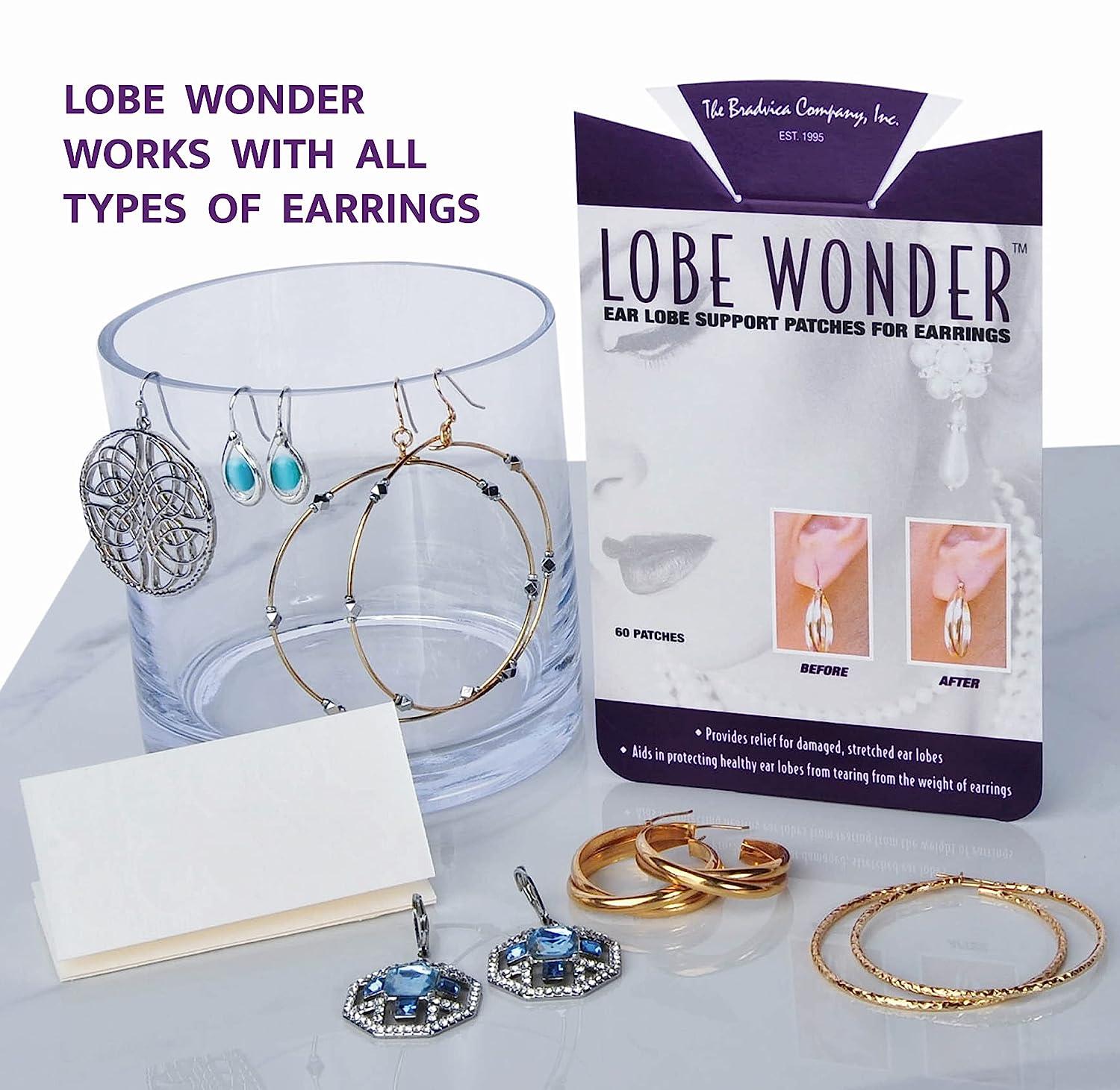 Lobe Wonder Ear Lobe Support Patch - 120 Clear & Latex-Free Patches ...