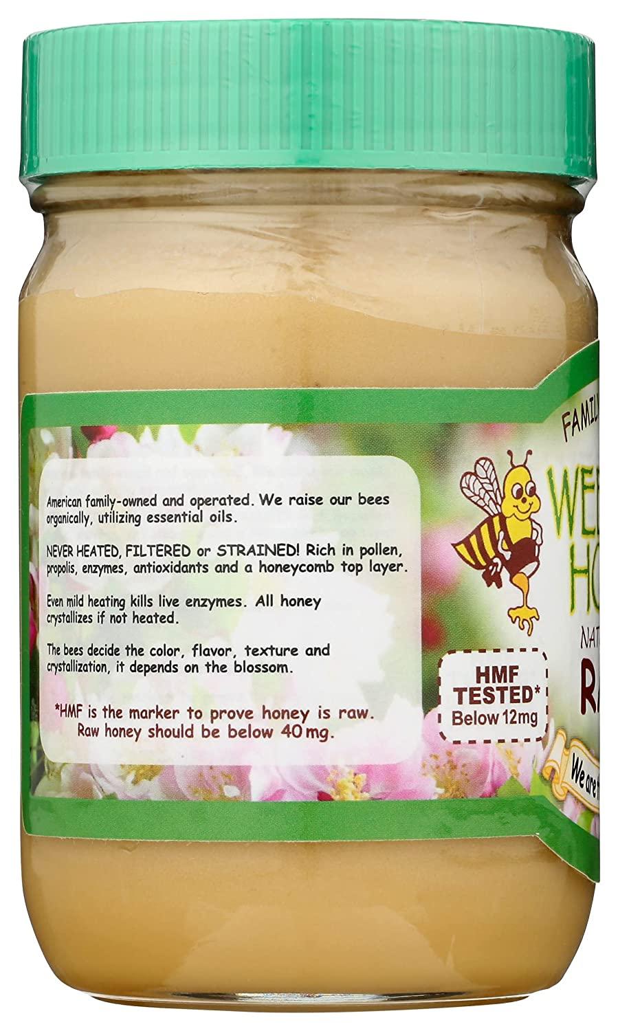 Wee Bee Naturally Raw Honey - 1 lb Pure & Organic Honey (Pack of 1 ...