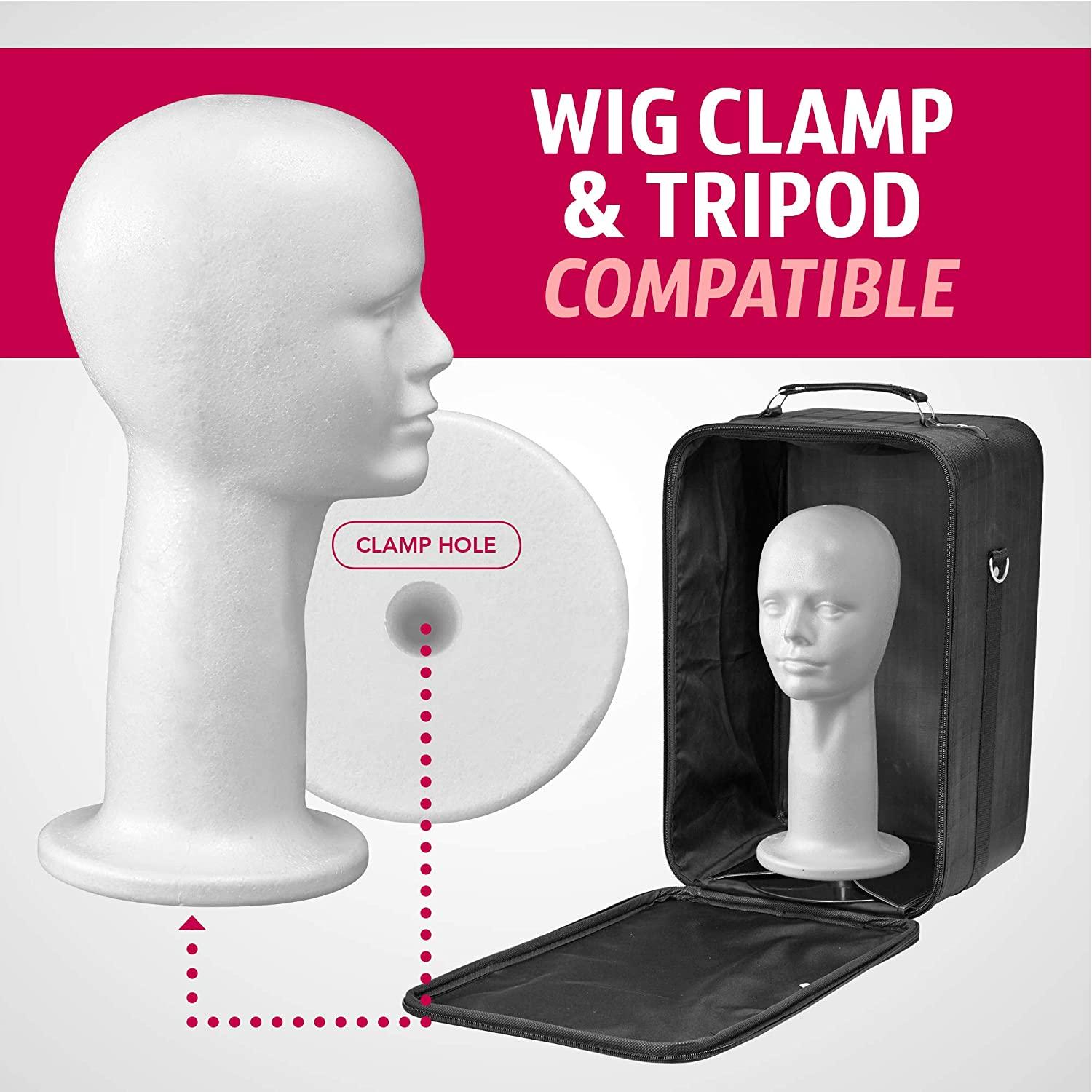15 Styrofoam Wig Head Mannequin for Women's Wigs & Hats - Large Display ...