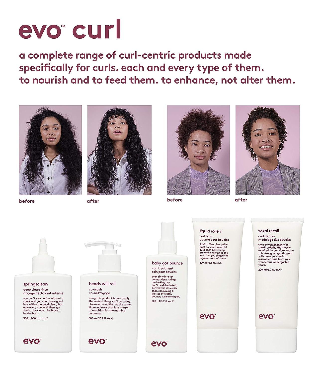 EVO Liquid Rollers Curl Balm | Enhances Natural Curls, Controls Frizz ...
